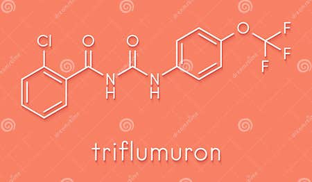 Triflumuron Insecticide Molecule. Skeletal Formula. Stock Illustration ...