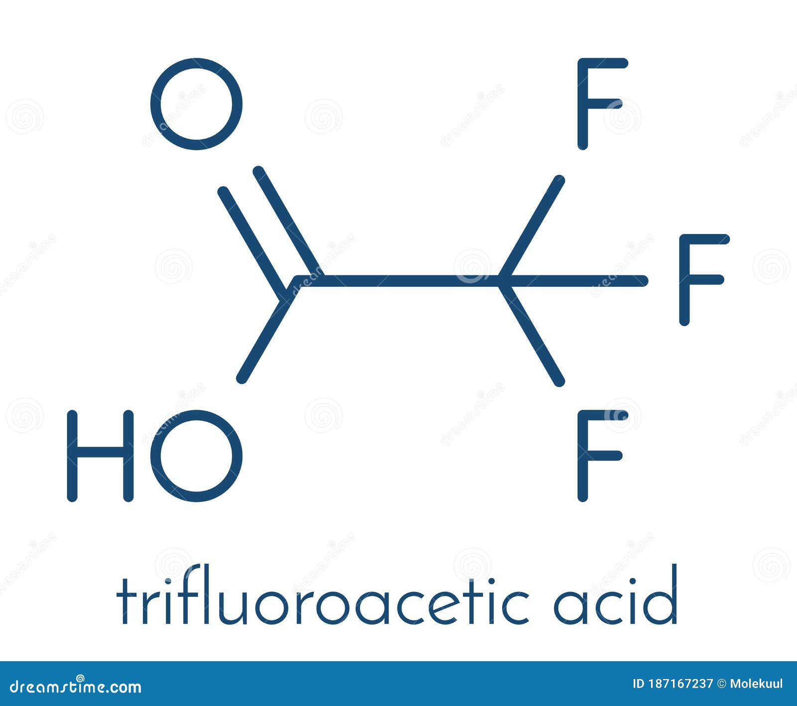 Trifluoroacetic Acid TFA Molecule. Skeletal Formula. Stock Vector ...