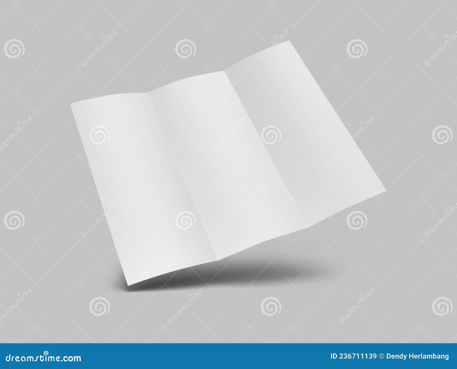 Trifold Brochure 3D Illustration Mockup Scene Stock Illustration ...