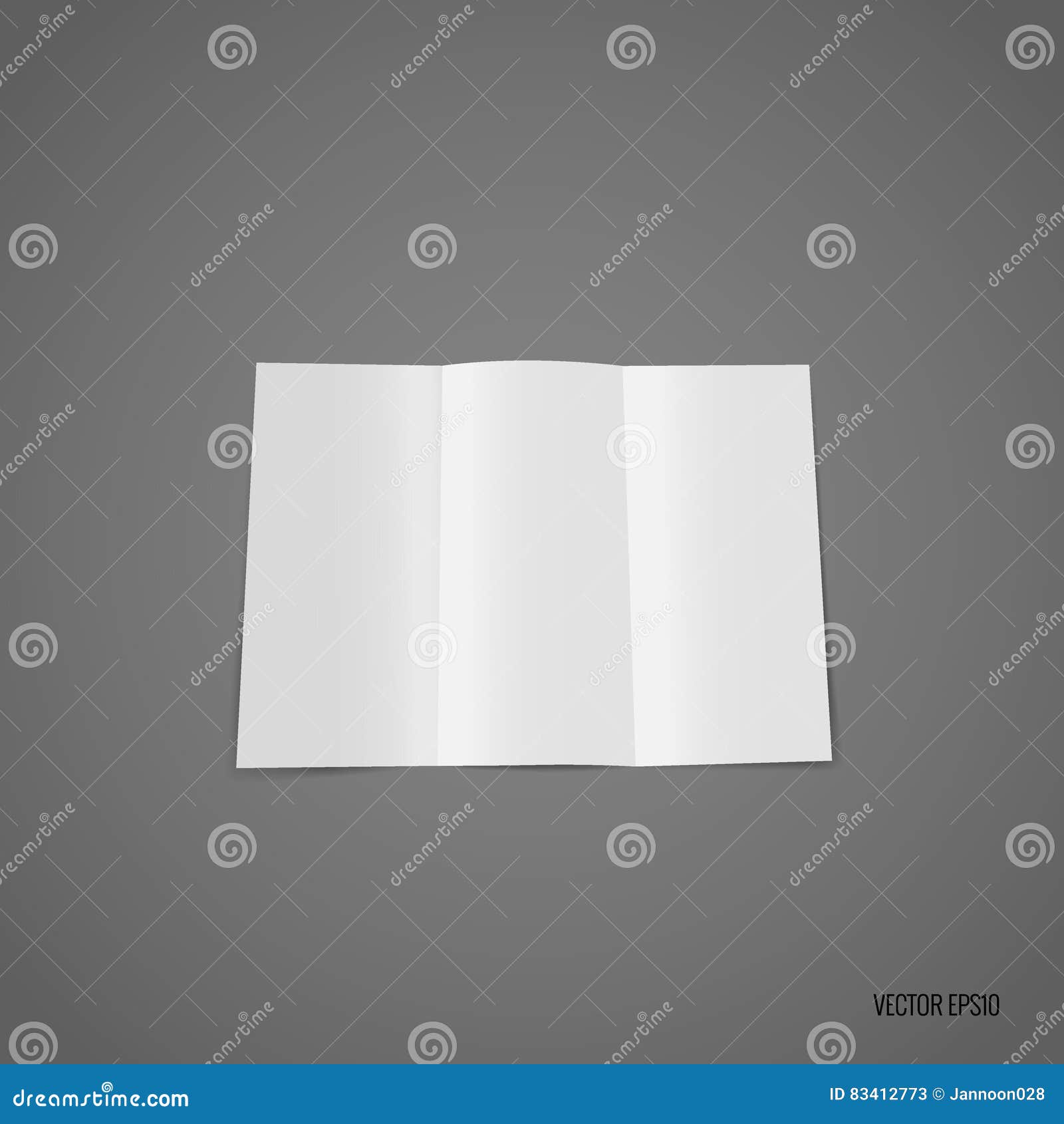 Trifold White Template Paper. Vector Illustration Stock Vector ...