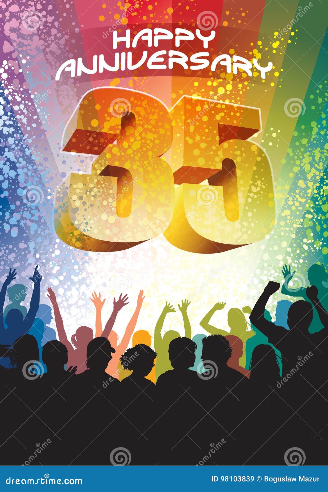 Trigésimo Quinto Aniversario Ilustración del Vector - Ilustración de ...