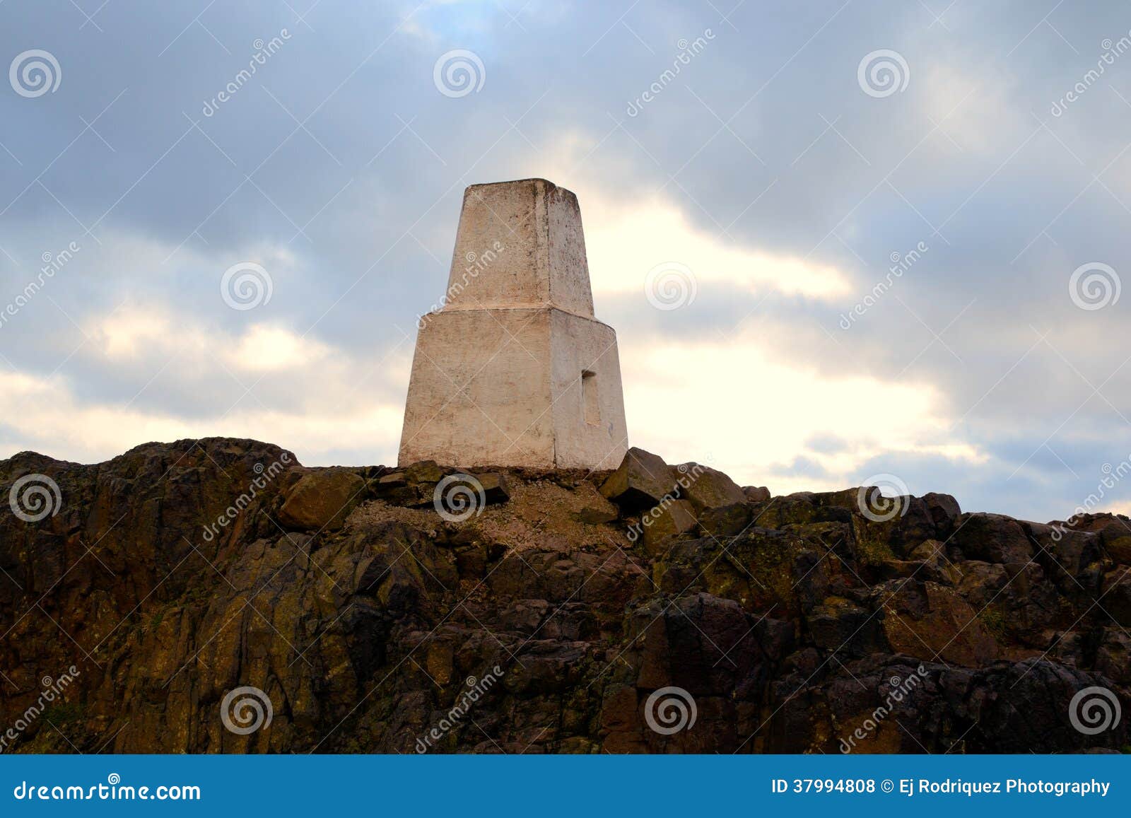 The trig point stock photo. Image of light, place, scottish - 37994808