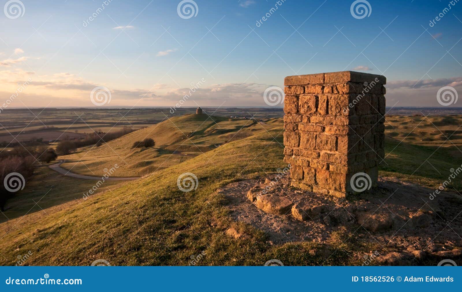 Trig Point At Black Down The Highest Hill In The Mendip Hills Somerset ...