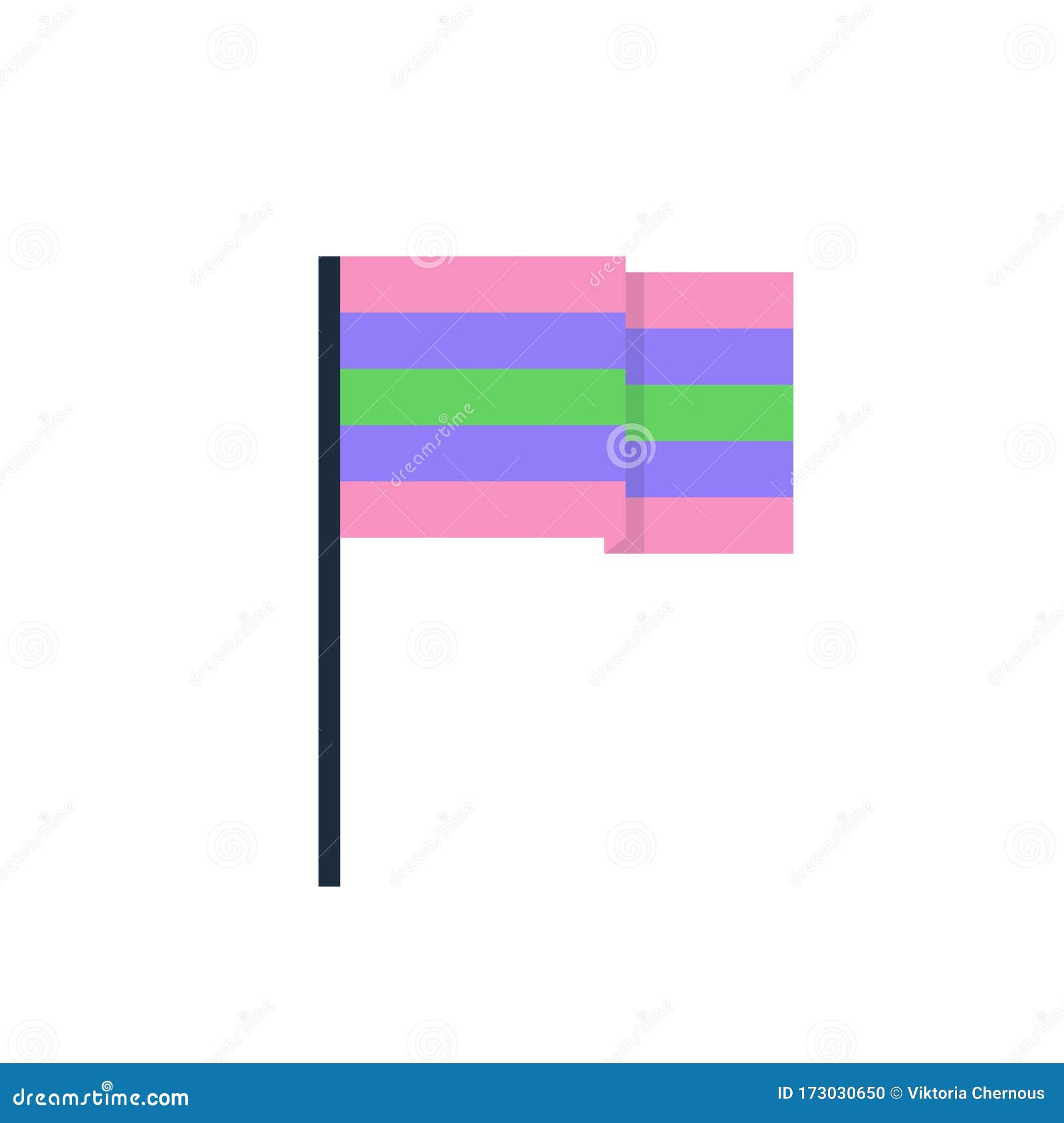 Trigender Flag Flat Icon, Vector Illustration Stock Illustration ...