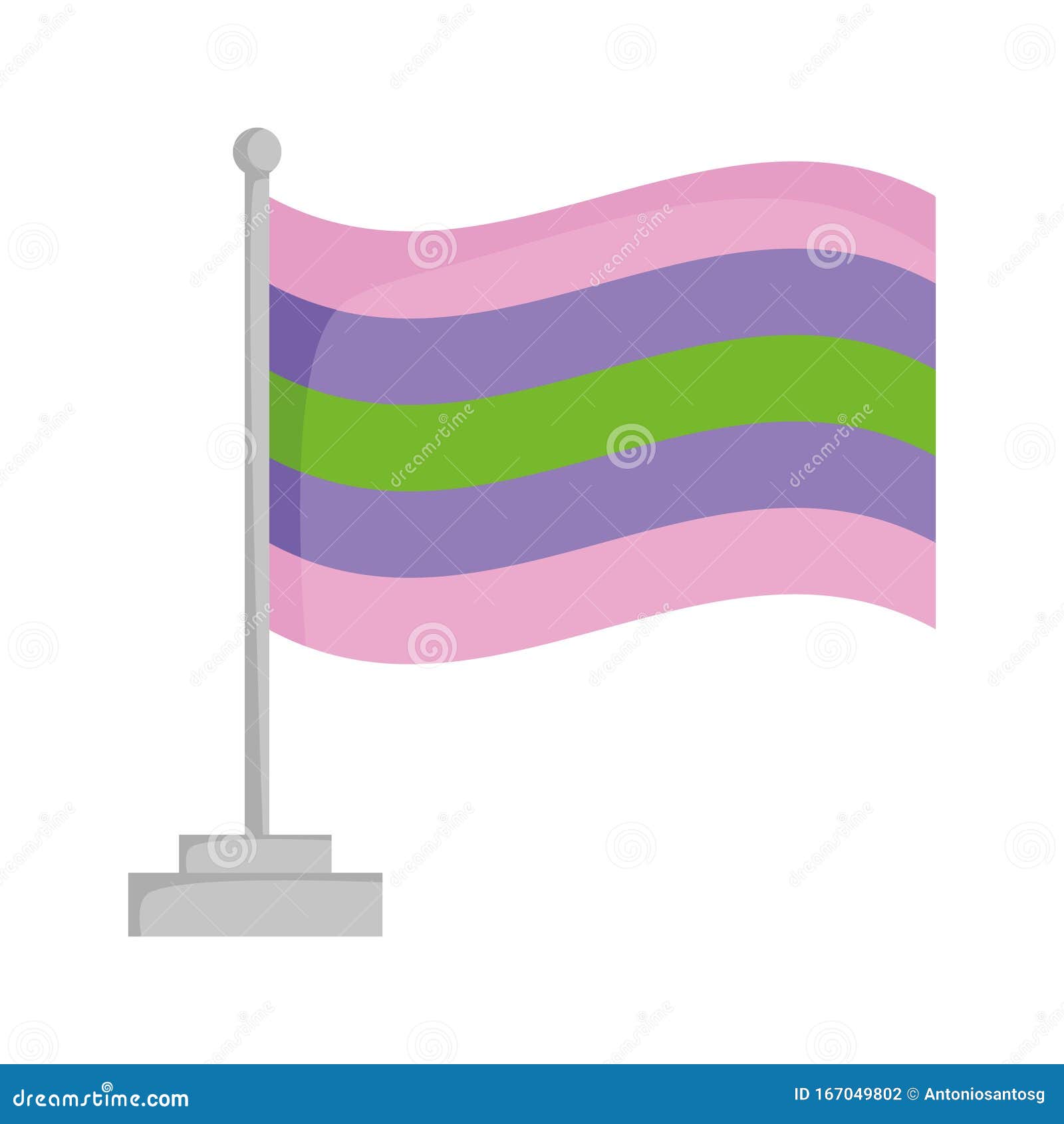 Trigender Pride Flag Cartoon Vector | CartoonDealer.com #222061635