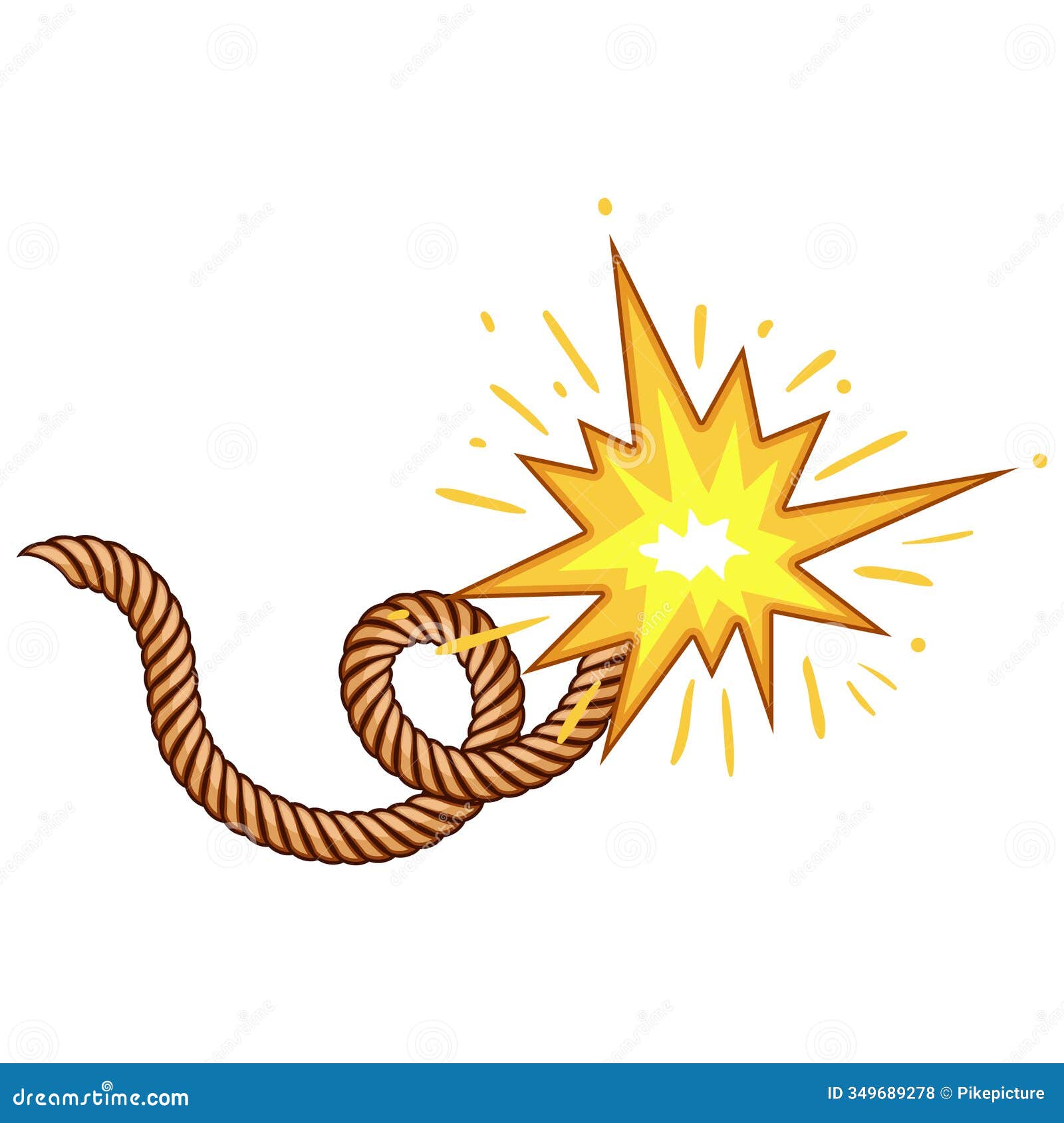 Trigger Dynamite Fuse Cartoon Vector Illustration Stock Illustration ...