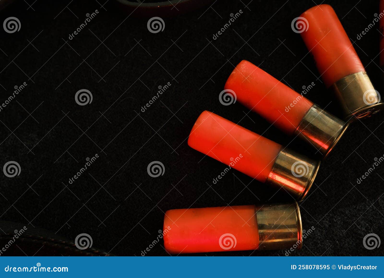 Trigger of a Rifle on Black Background with Red Lightning with Shotgun ...
