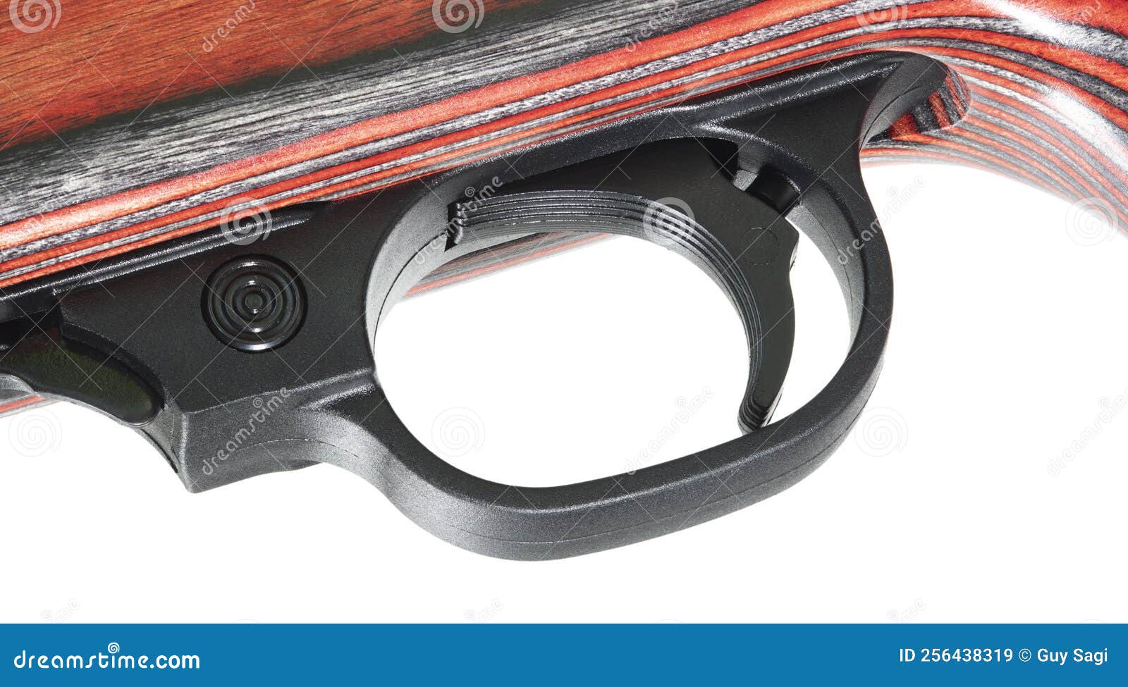 Trigger on a Rifle with Red Laminated Stock Stock Image - Image of ...