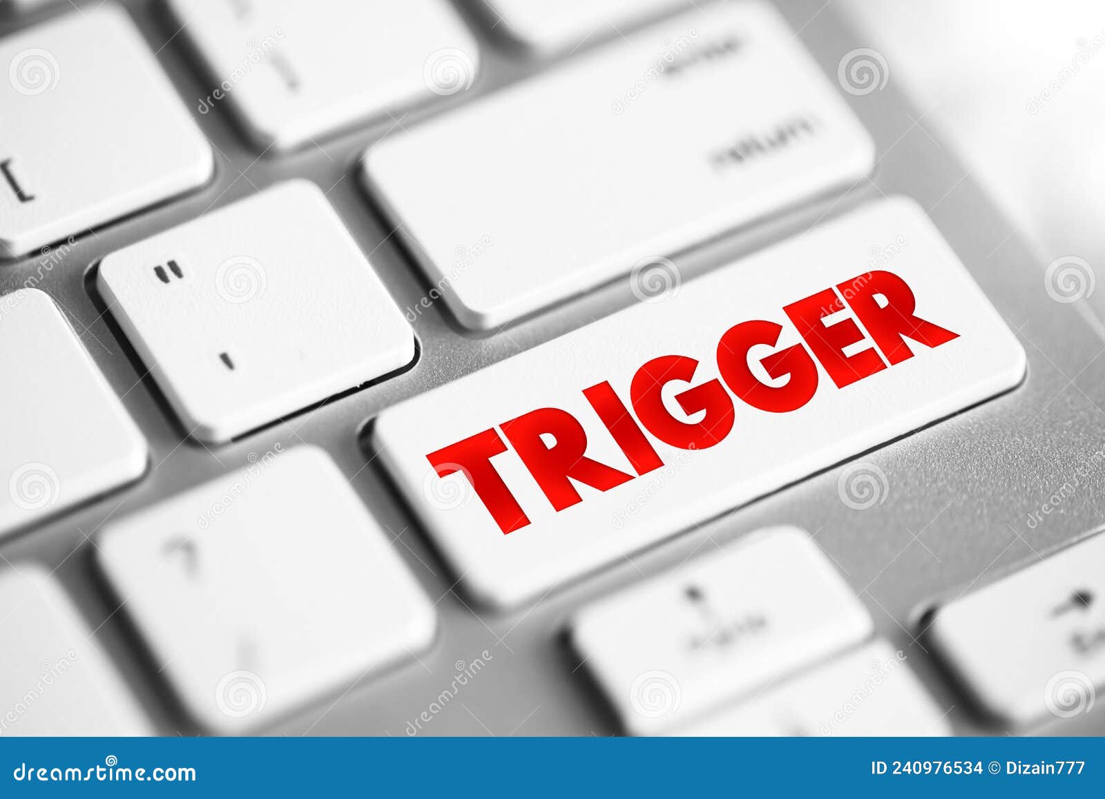 Trigger Text Button on Keyboard, Concept Background Stock Photo - Image ...