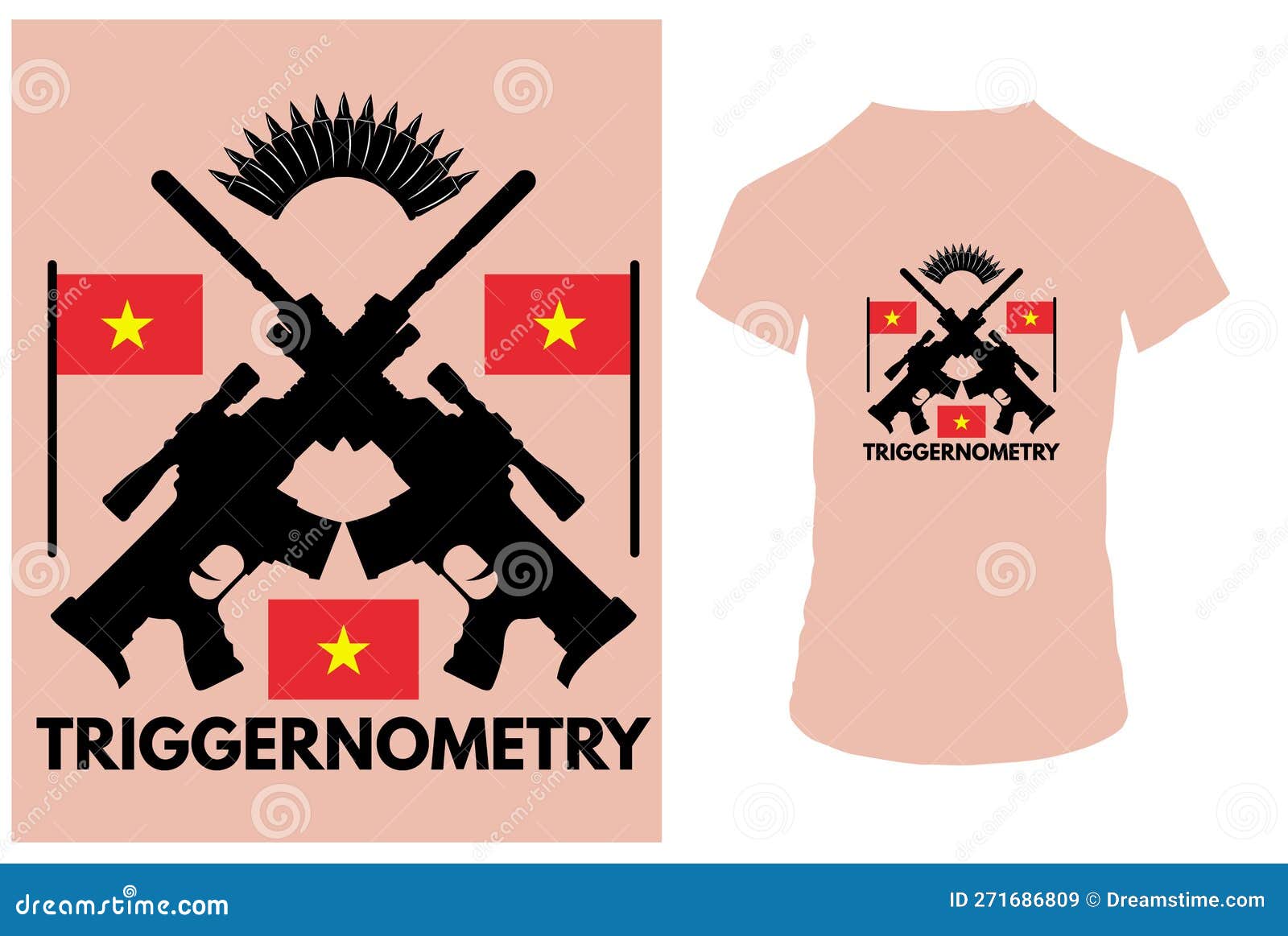 TRIGGERNOMETRY Typo T-shirt Design Stock Vector - Illustration of adult ...
