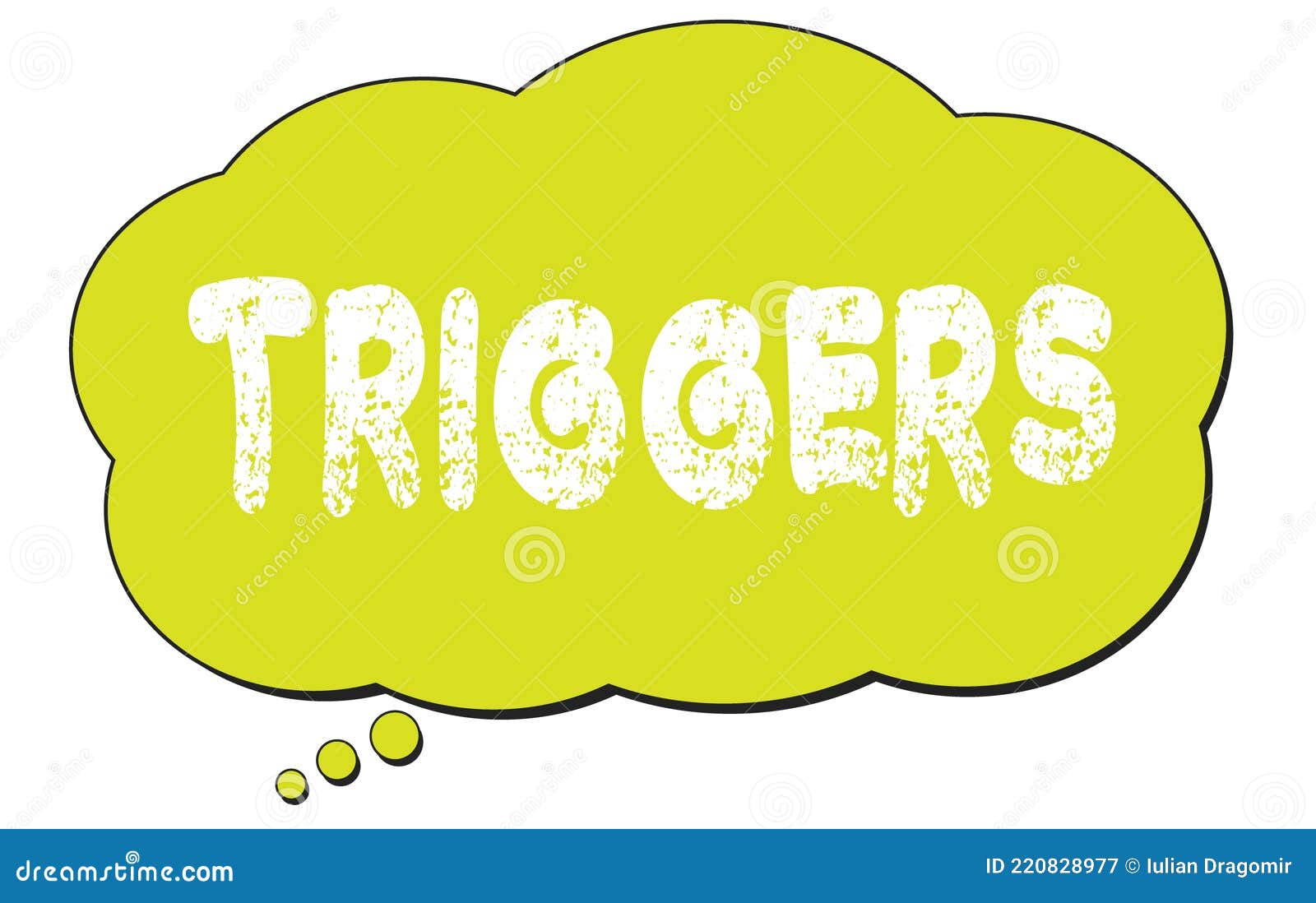 TRIGGERS Text On Black Grungy Rectangle Stamp Stock Photography ...