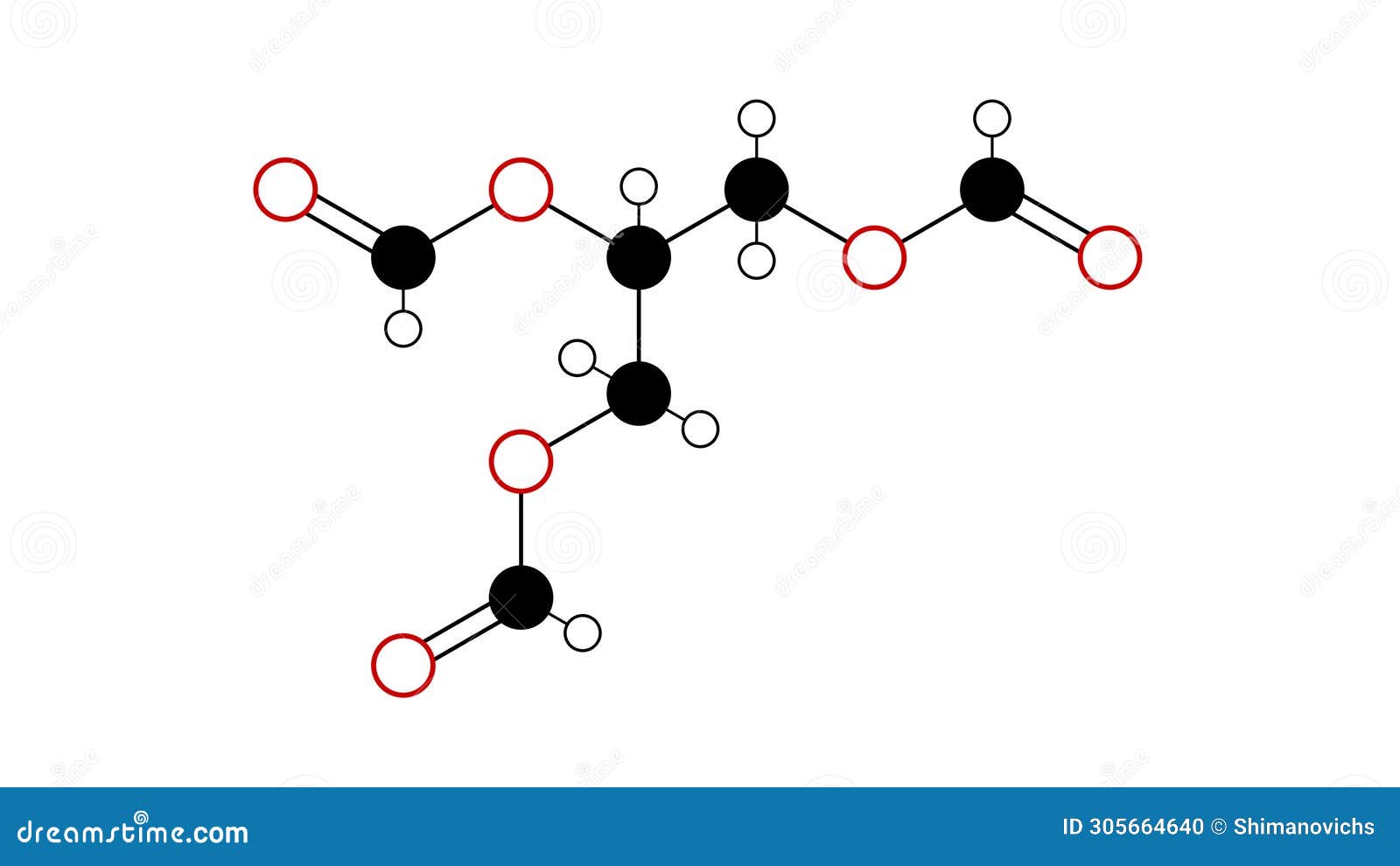 Triglyceride Molecule, Structural Chemical Formula, Ball-and-stick ...