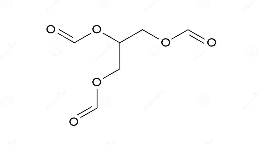 Triglyceride Molecule, Structural Chemical Formula, Ball-and-stick ...