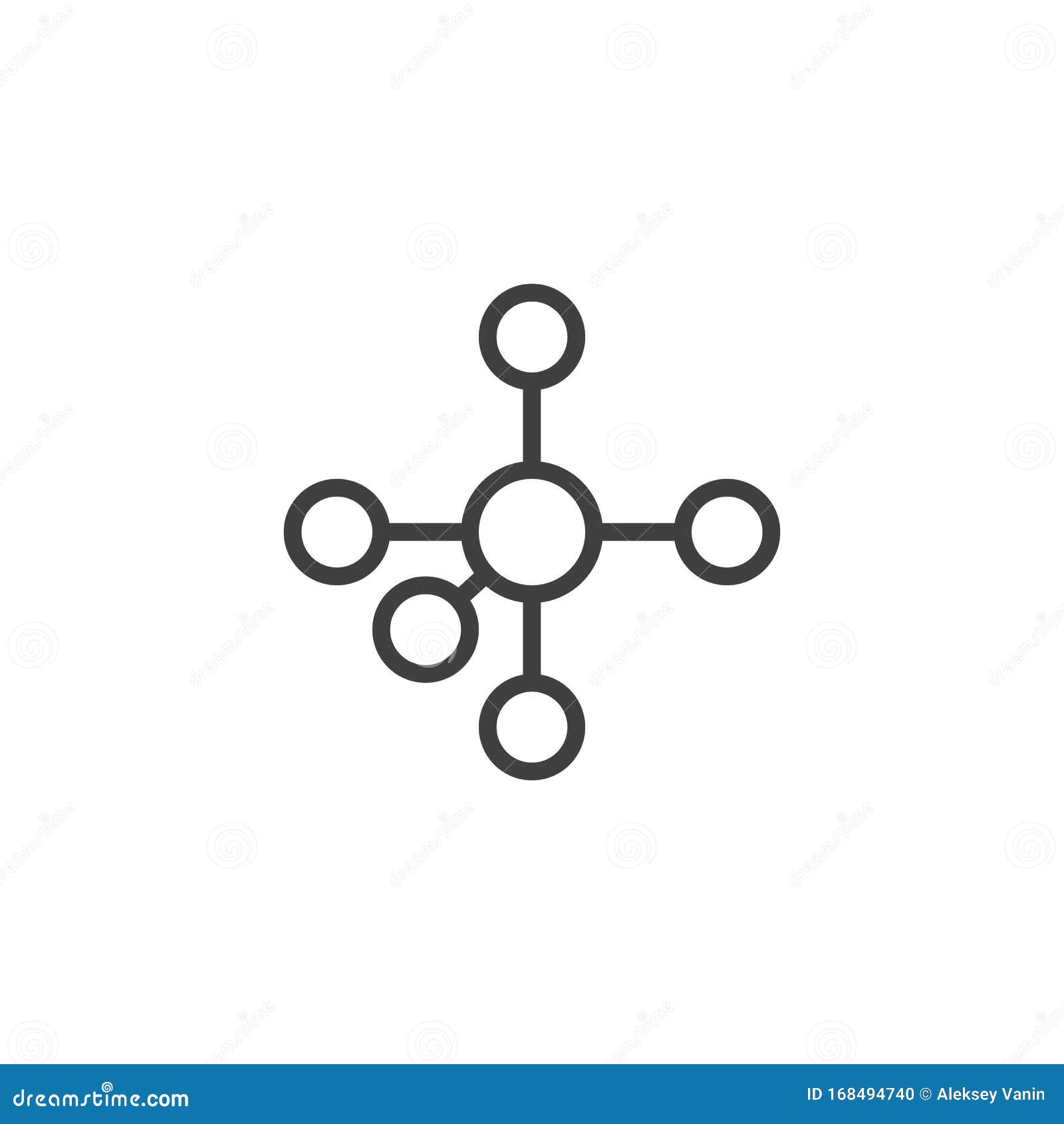 Trigonal Bipyramidal Structure Line Icon Stock Vector - Illustration of ...