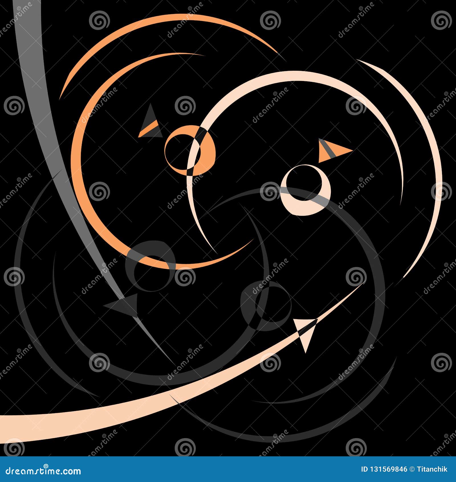 Trigonometric Function on the Plane Stock Illustration - Illustration ...
