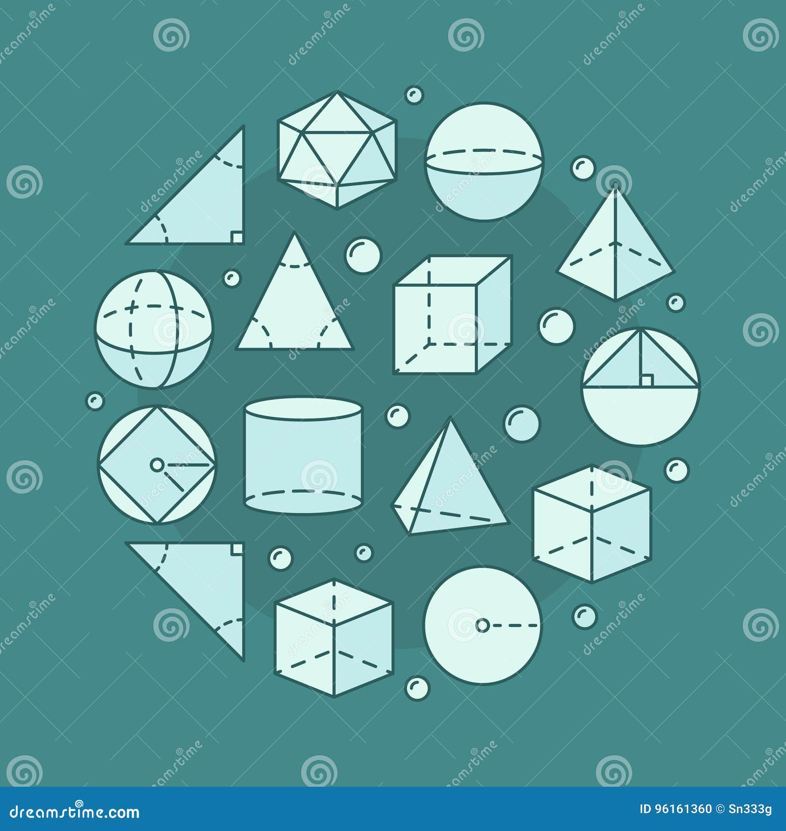 Trigonometry Circular Illustration Stock Vector - Illustration of ...