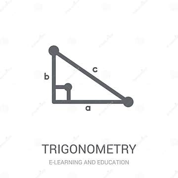 Trigonometry Icon. Trendy Trigonometry Logo Concept on White Background ...