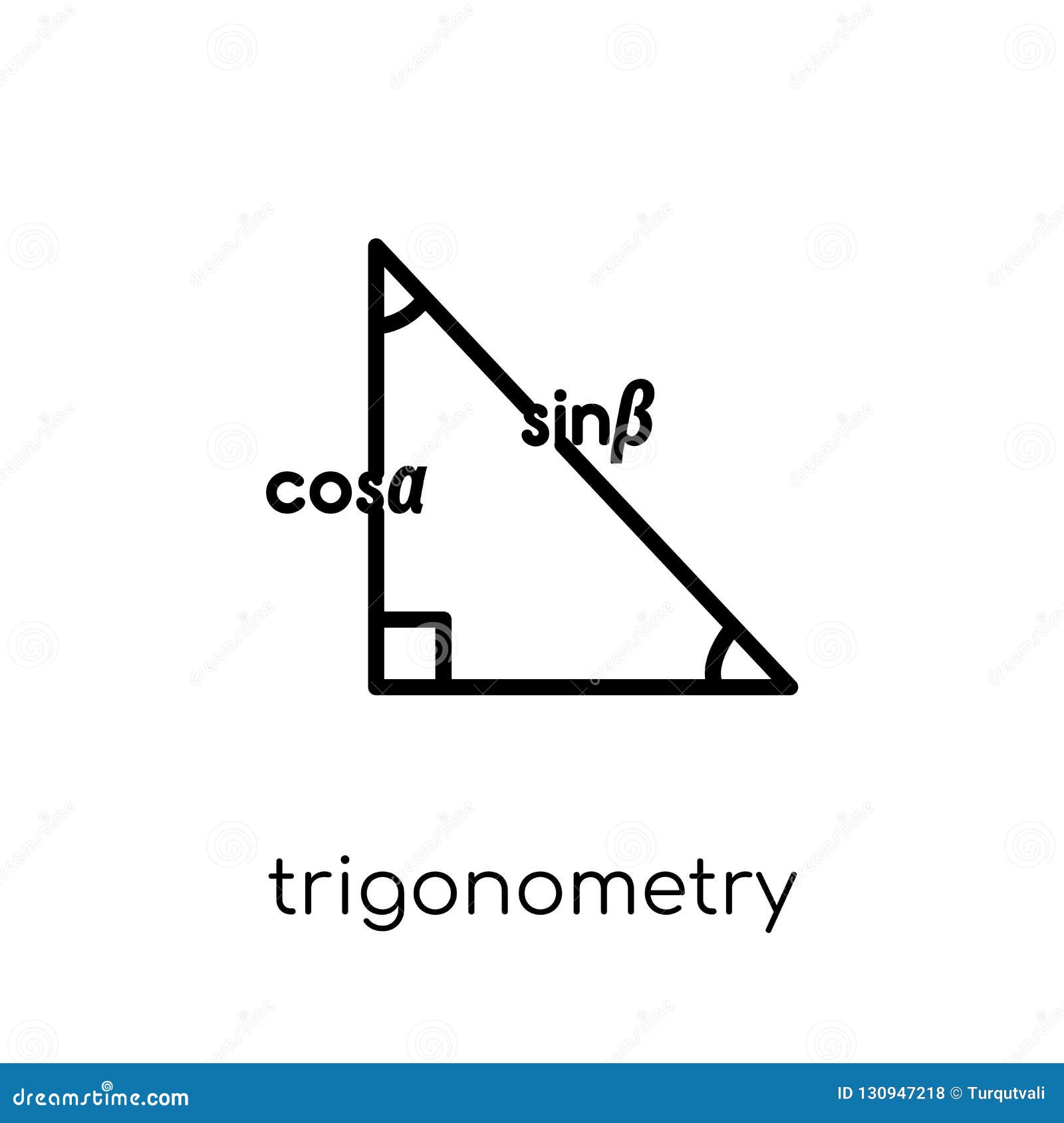 Trigonometry Icon Vector Sign And Symbol Isolated On White Background ... Trigonometry Icon Vector Sign And Symbol Isolated On White Background ...