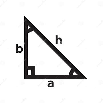 Trigonometry Icon Vector Sign and Symbol Isolated on White Background ...