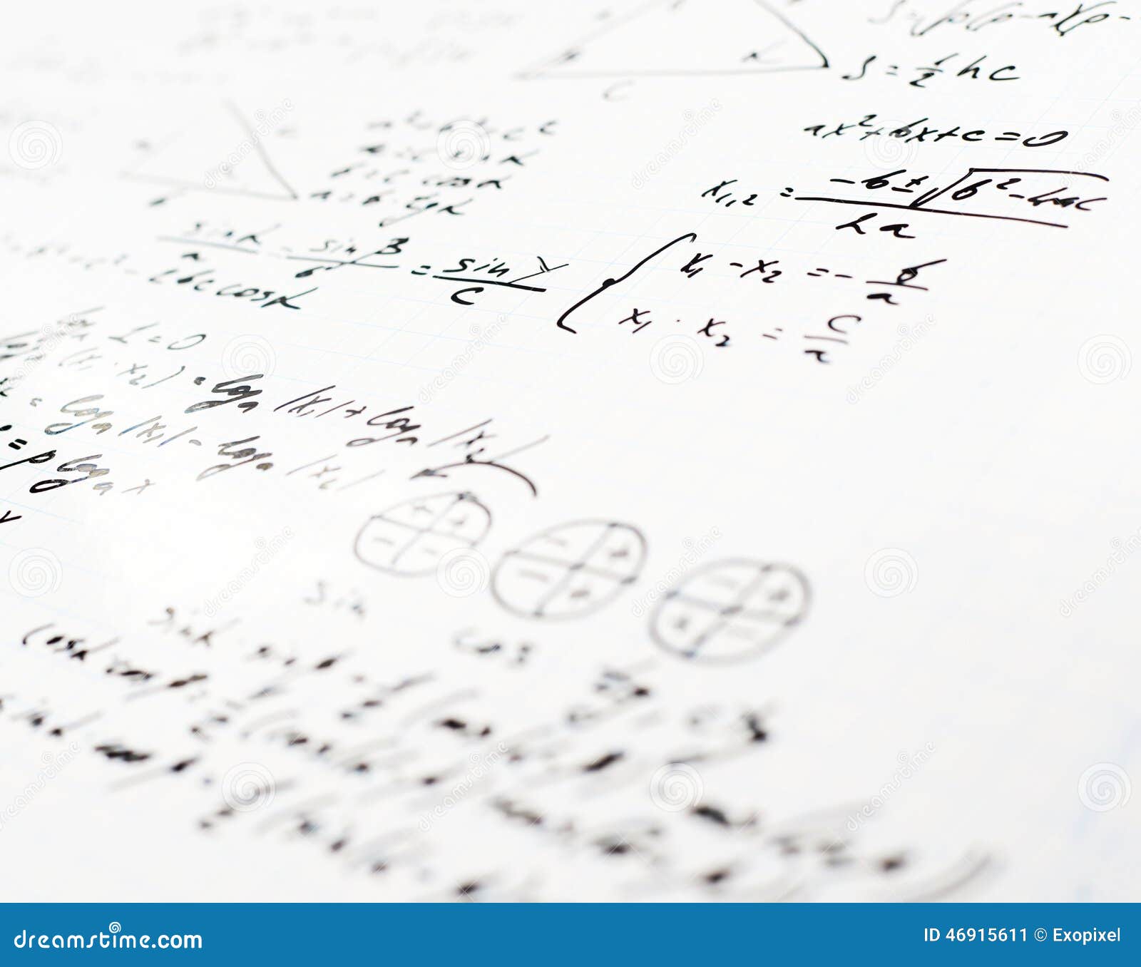 Trigonometry Math Equations And Formulas Royalty-Free Stock Photography ...