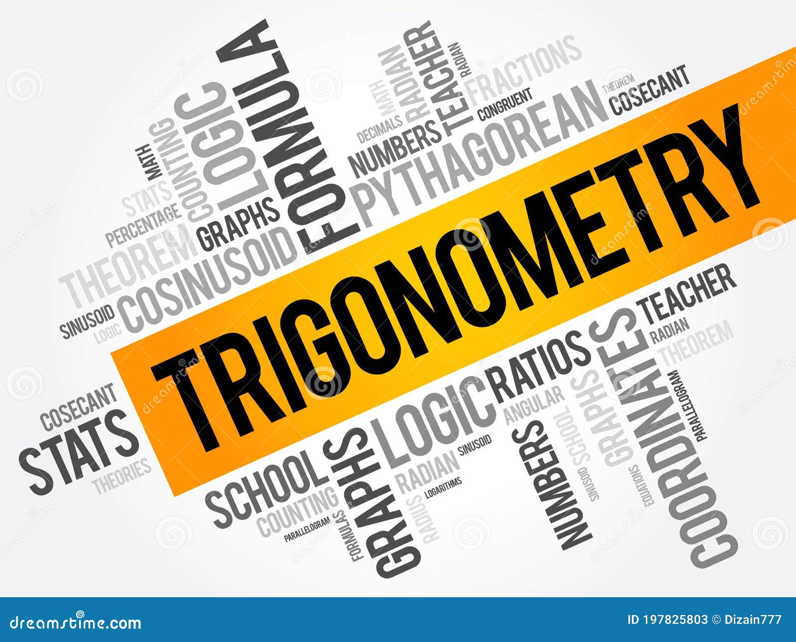 Trigonometry Word Cloud Collage, Education Concept Background Stock ...