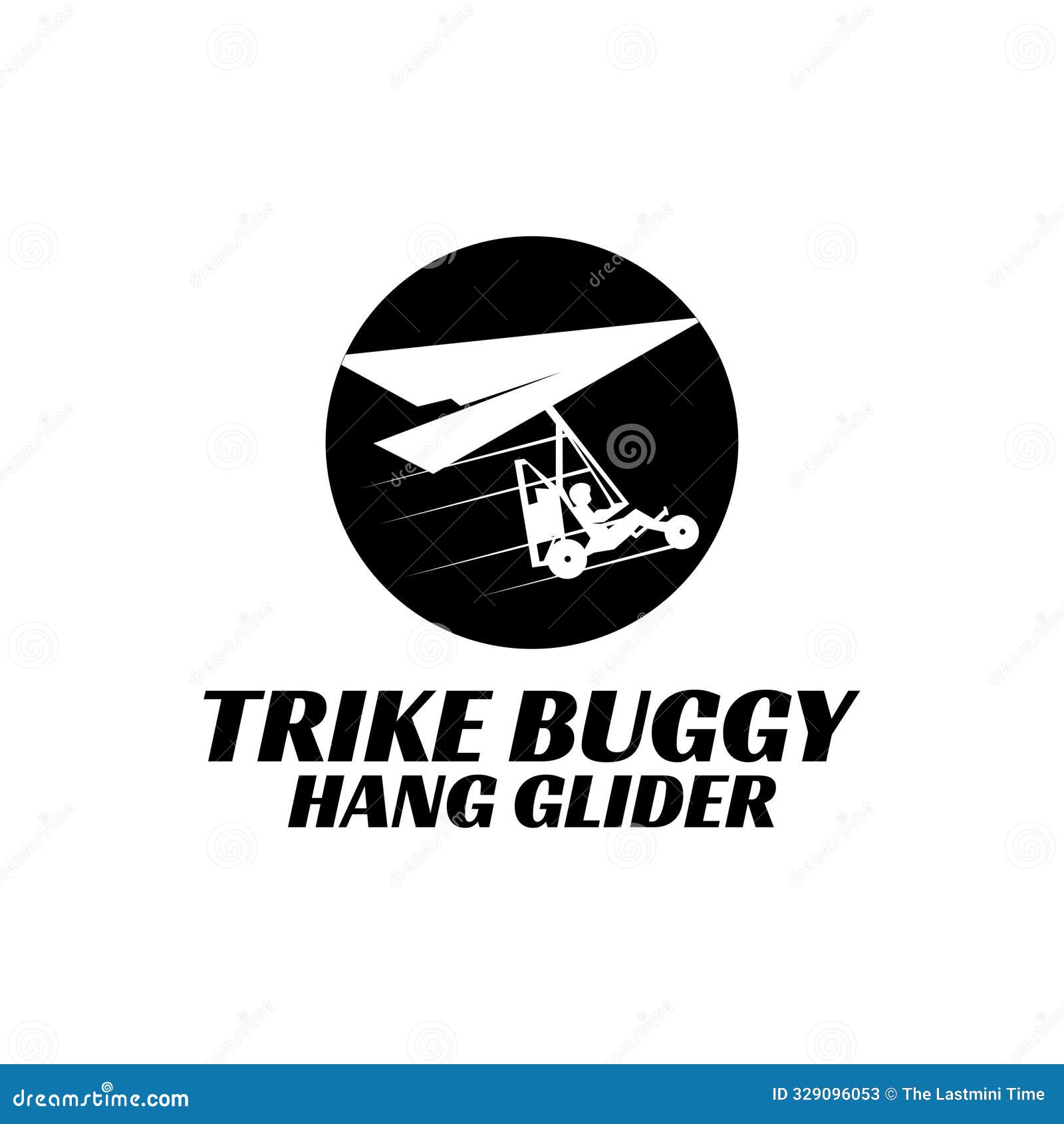 Trike Buggy Hang Glider Fly Logo Illustration Design Vector Stock ...
