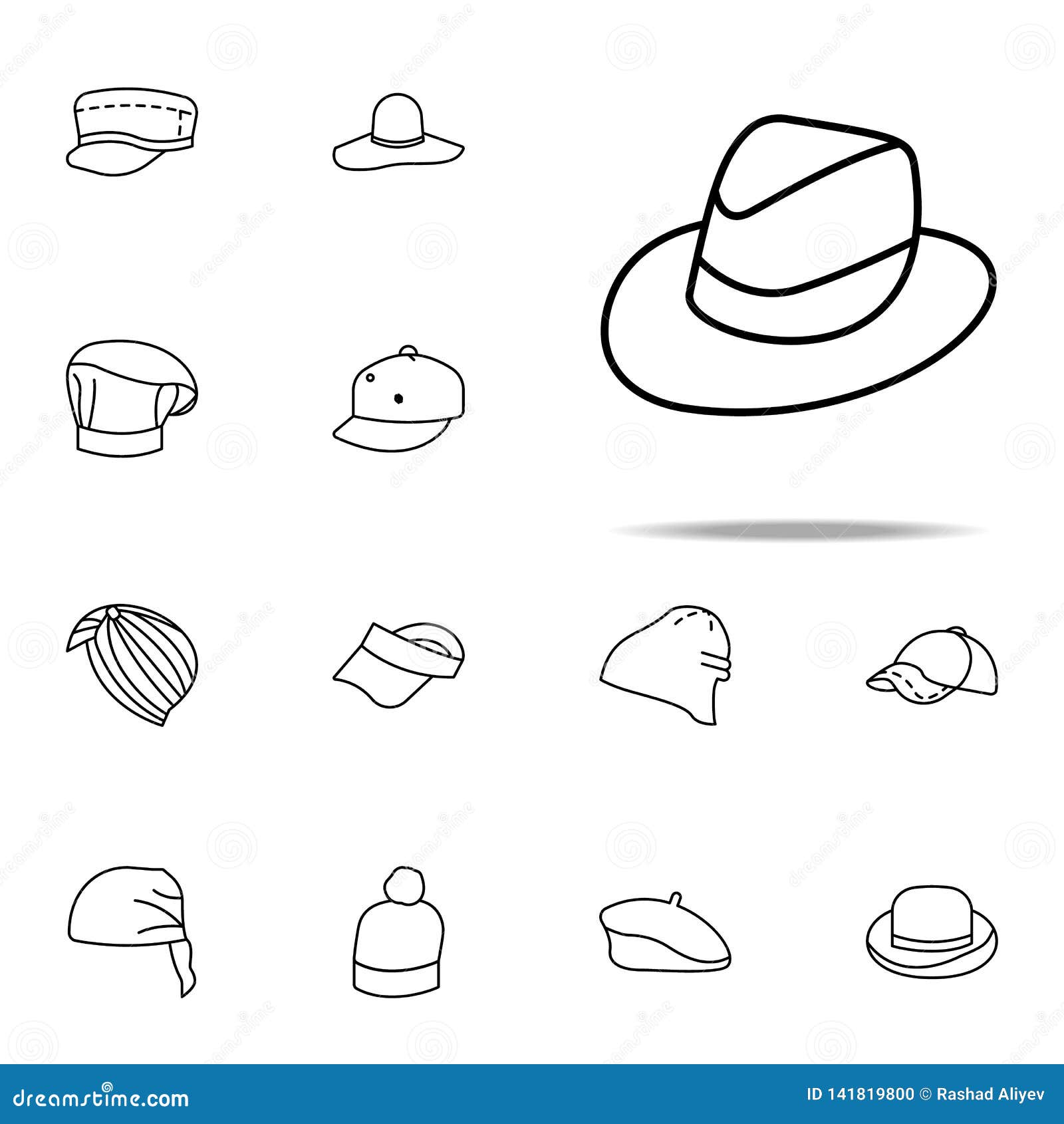 Trilby Icon, Cartoon Style Vector Illustration | CartoonDealer.com ...