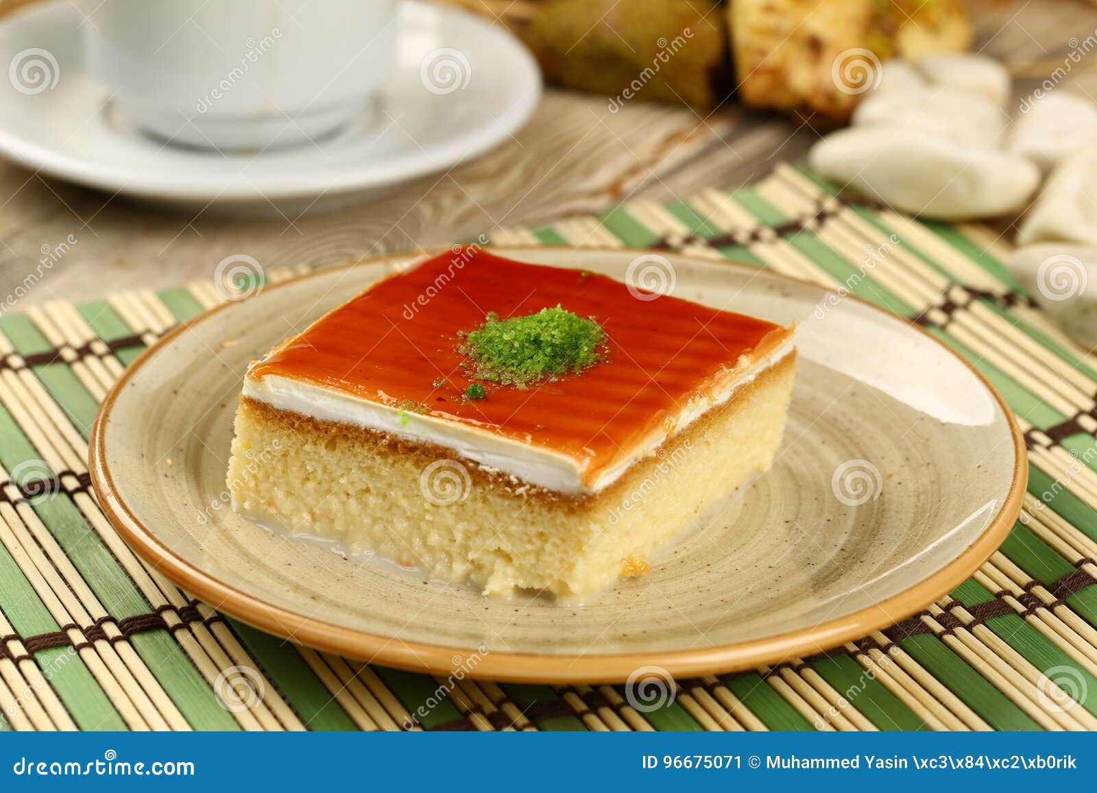 Trilece Dessert stock image. Image of soda, restaurant - 96675071