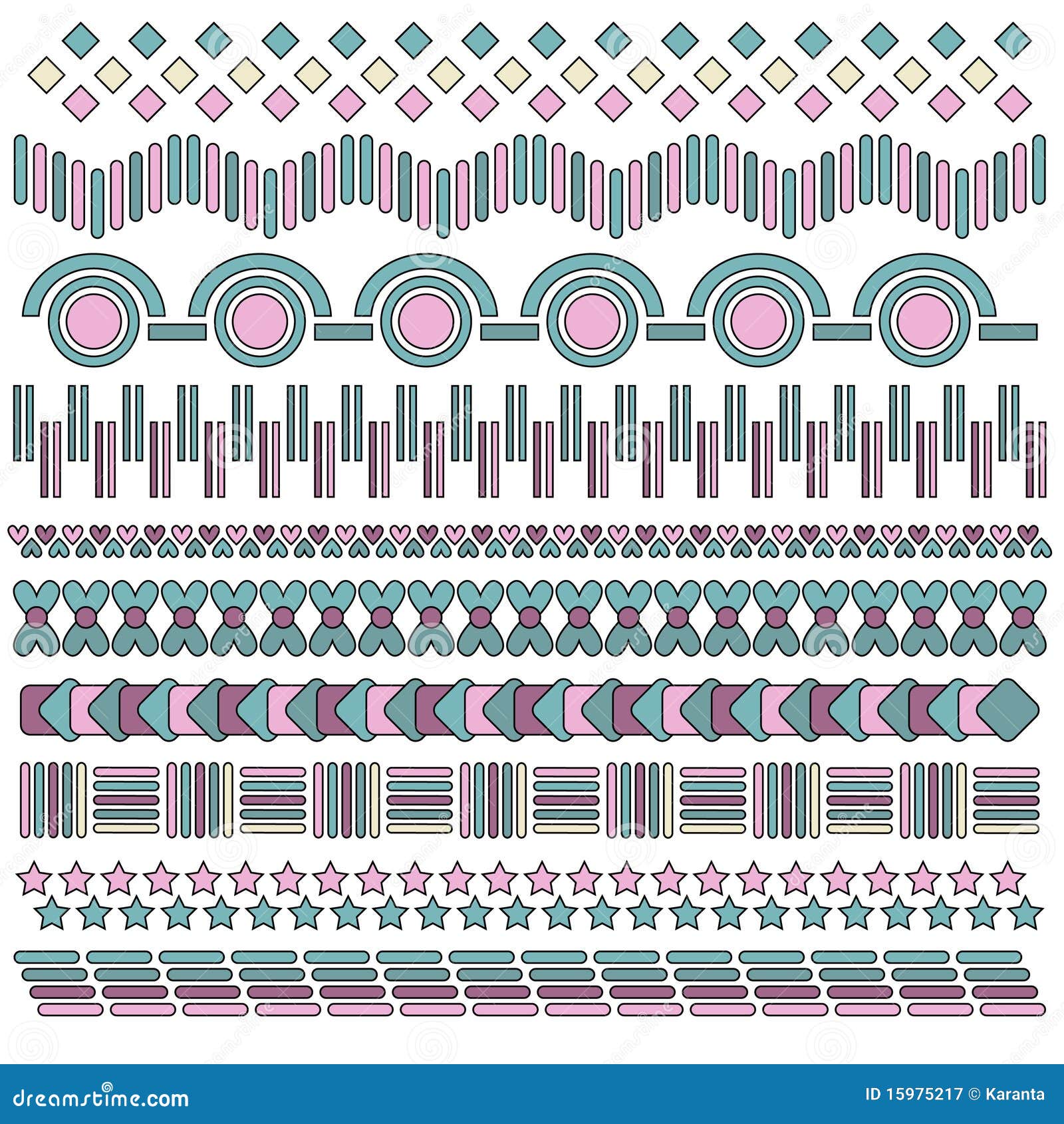 Trim or border collection stock illustration. Illustration of border ...