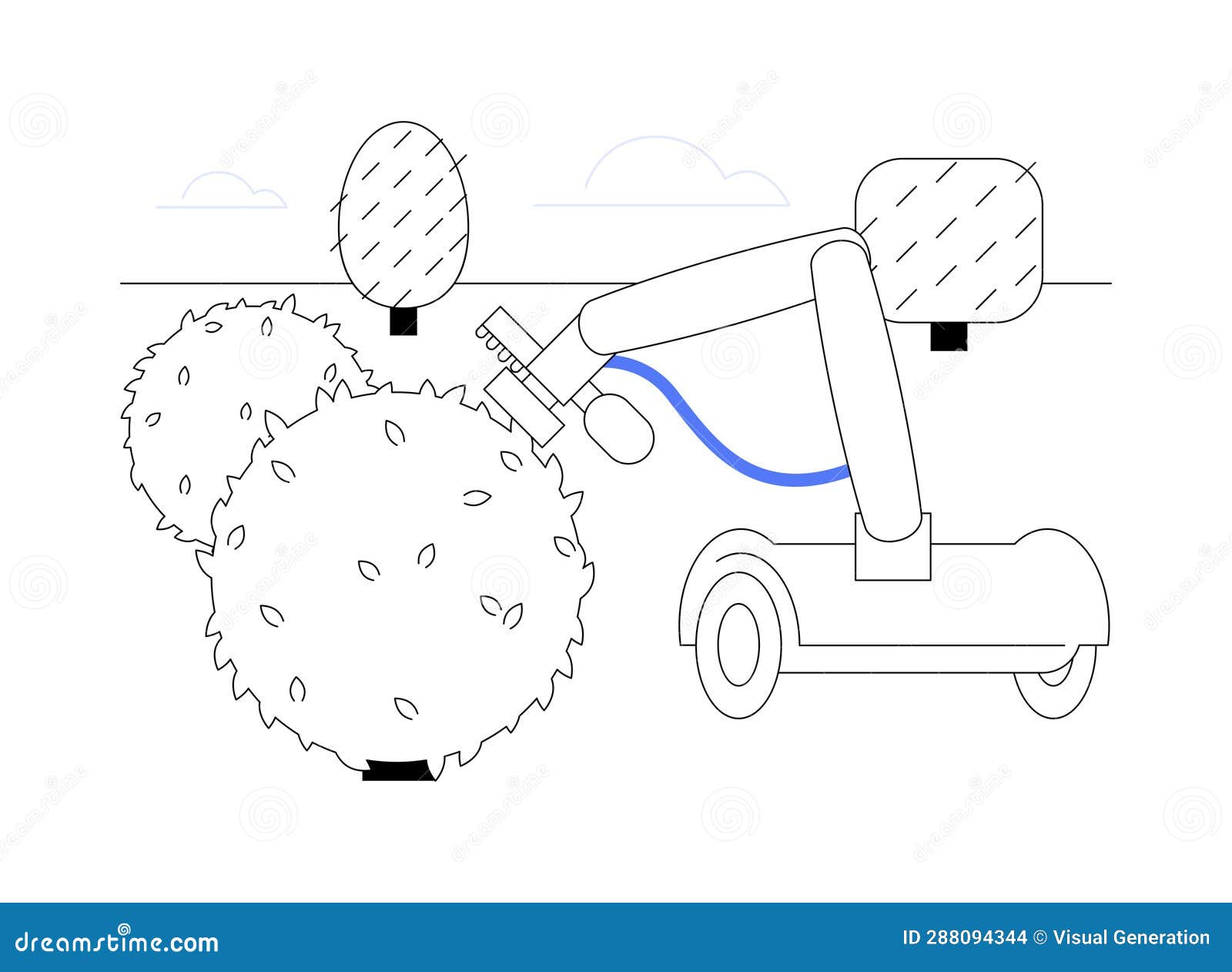 Trim Bot Abstract Concept Vector Illustration. Stock Illustration ...