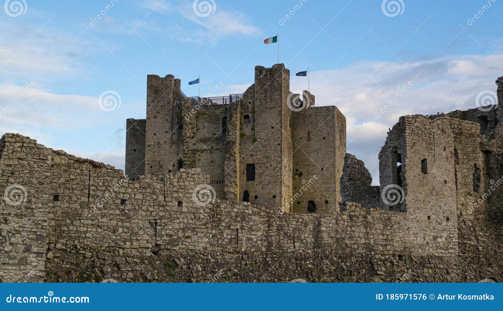 Trim Castle in Trim, County Meath, Ireland Stock Photo - Image of ...