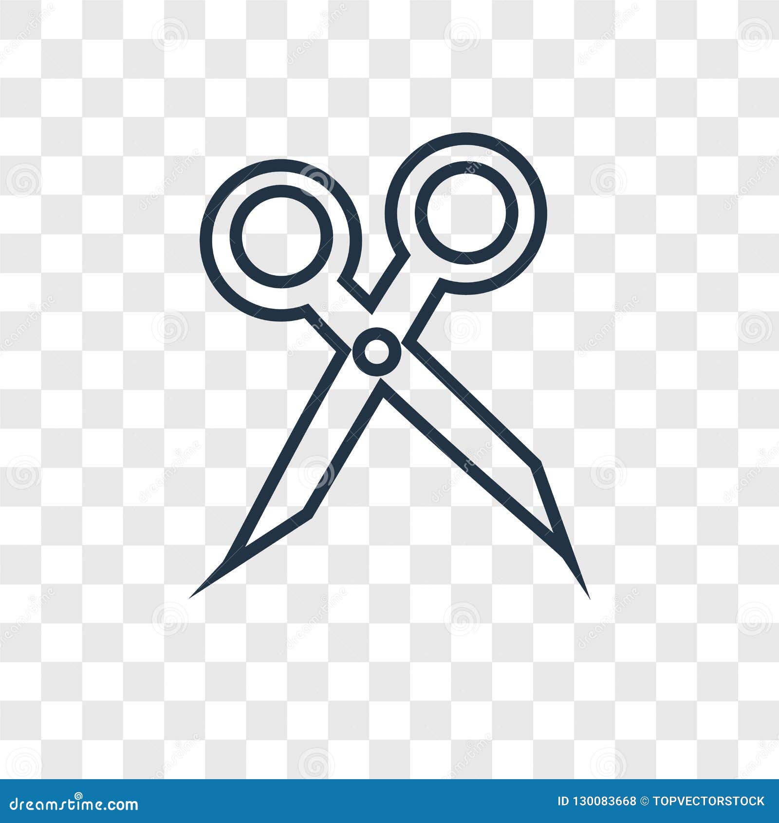 Trim Concept Vector Linear Icon Isolated on Transparent Background ...