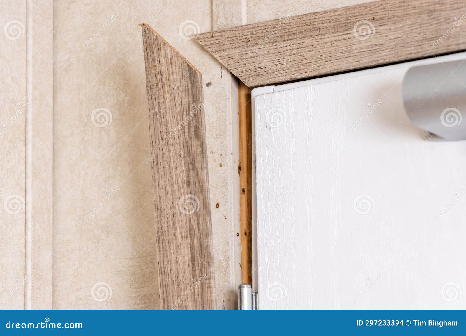 Trim Pulled Loose from Wall Stock Photo - Image of floor, repair: 297233394