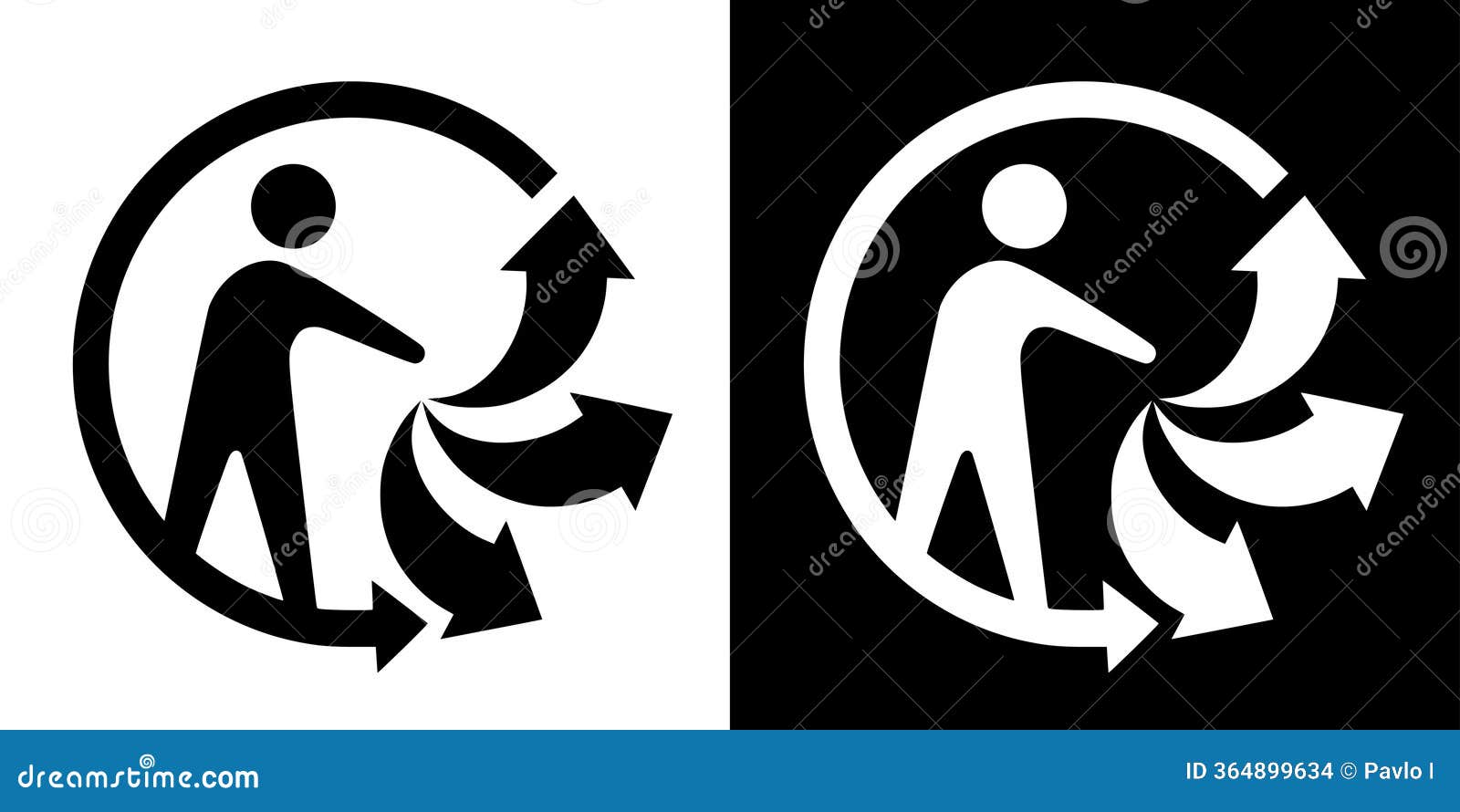 Recycling Icon Set. Circle Recycle Symbol Vector Icon Set. Reusable ...