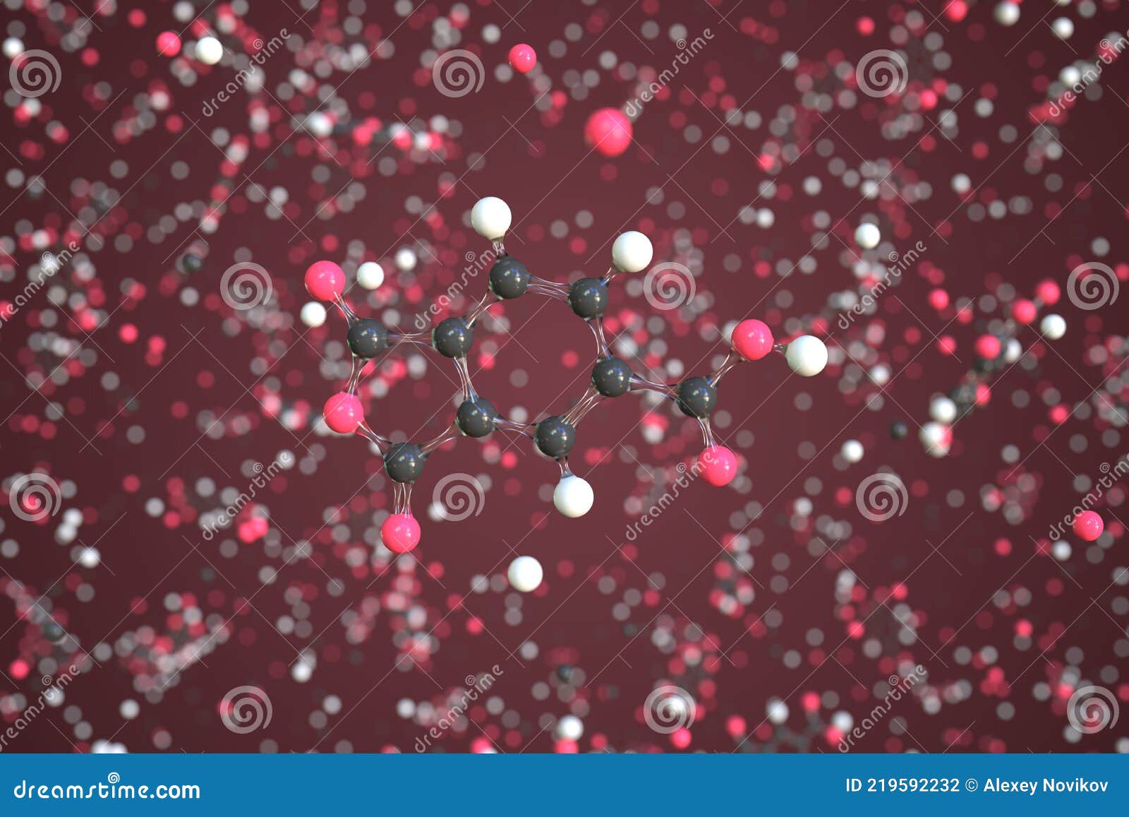 Trimellitic Anhydride Molecule Made with Balls, Scientific Molecular ...