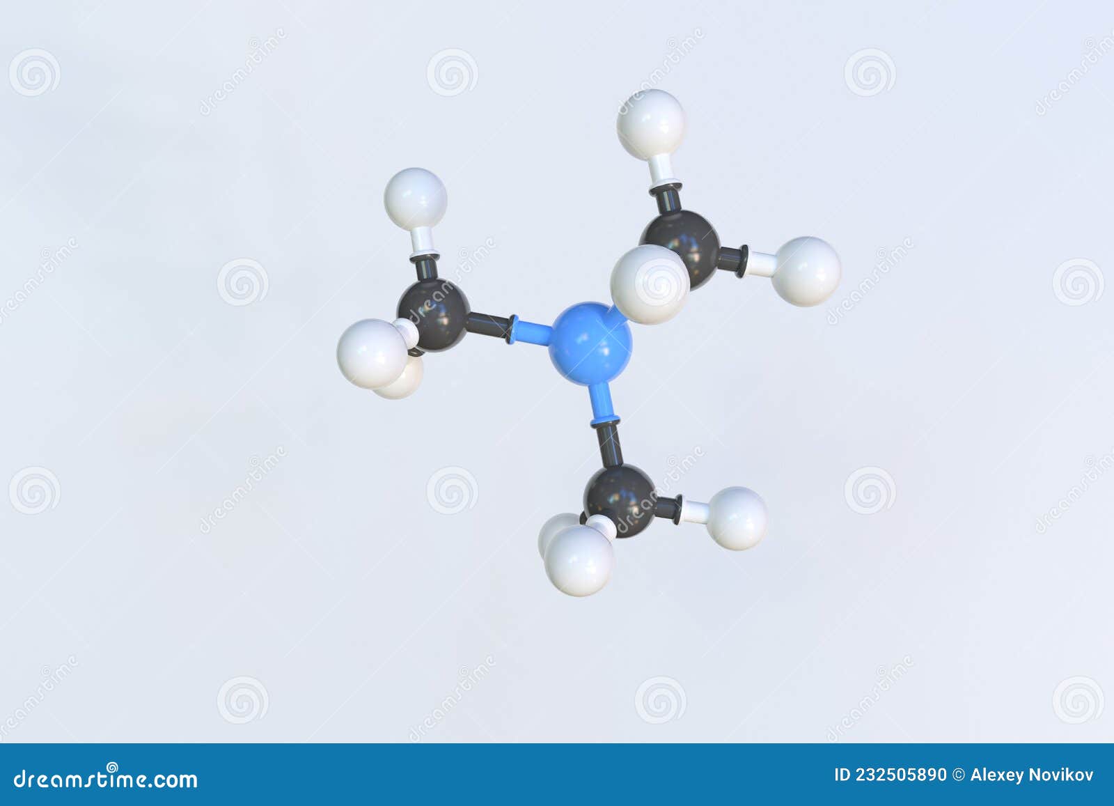 Trimethylamine Molecule, Molecular Structures, Tertiary Amine, 3d Model ...
