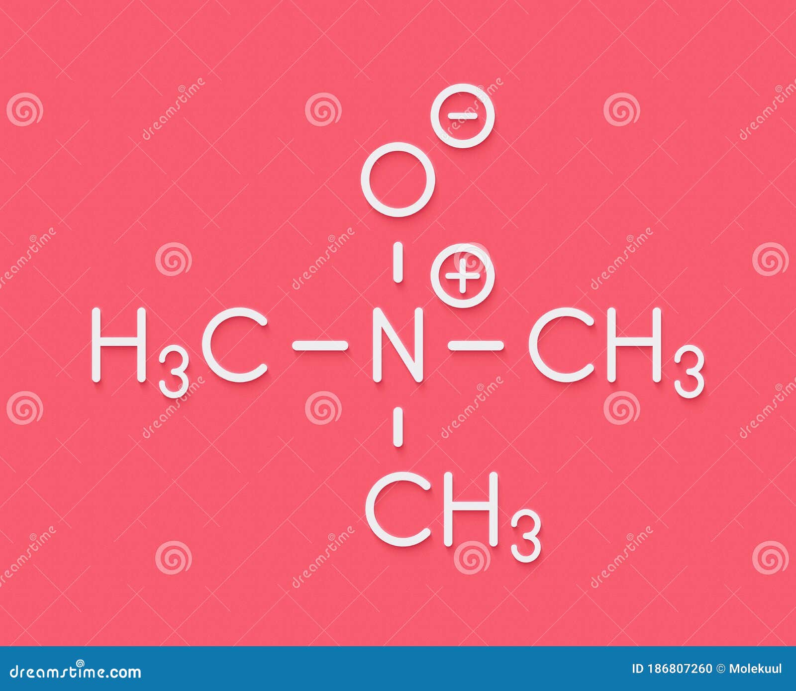 Trimethylamine N-oxide TMAO Molecule. Stock Illustration - Illustration ...