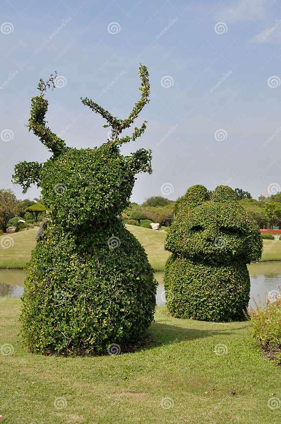 Trimmed bush in garden stock photo. Image of idyllic - 18488770