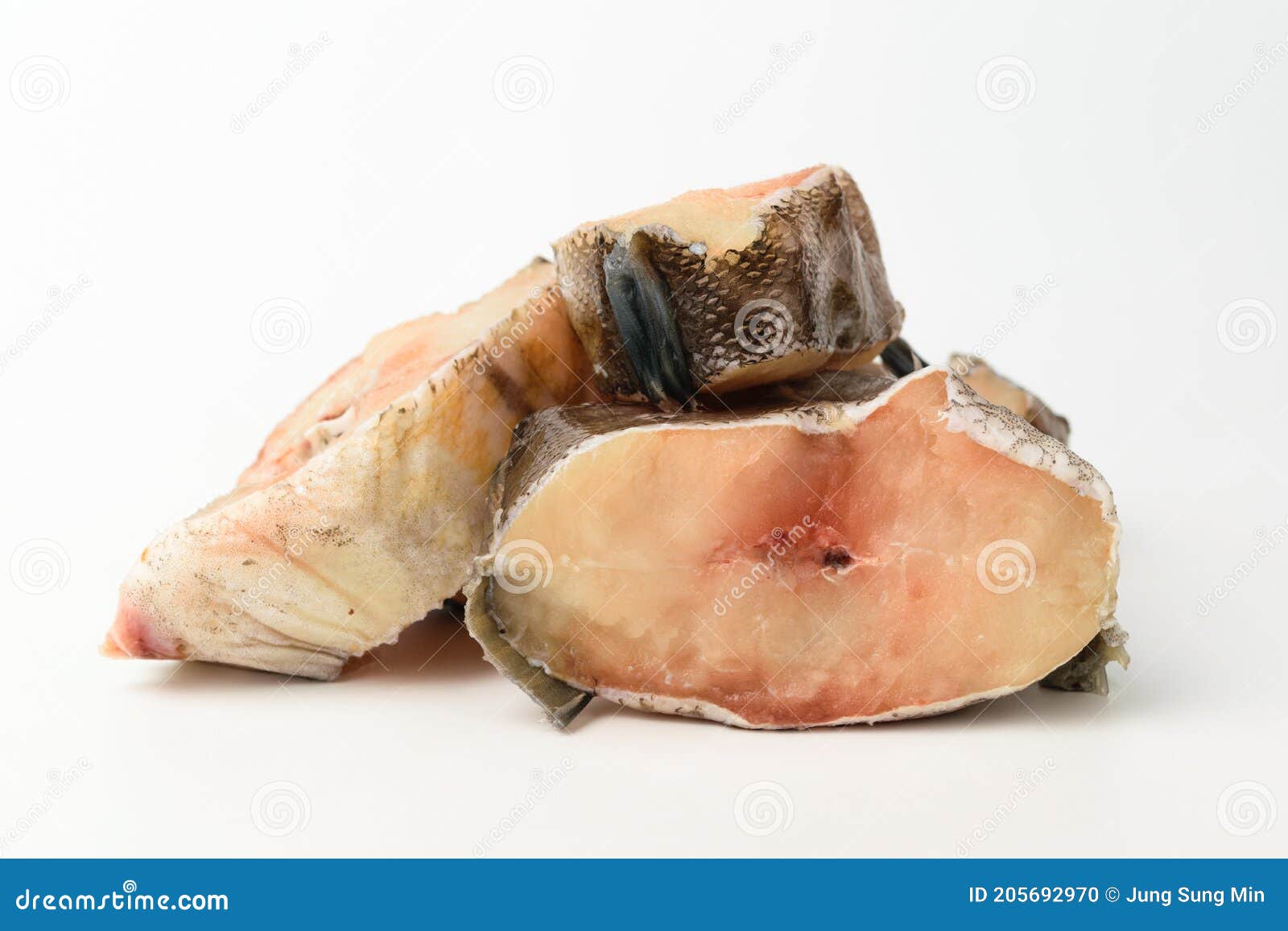 Cod Fish on a White Background Stock Photo - Image of grocery, frozen ...