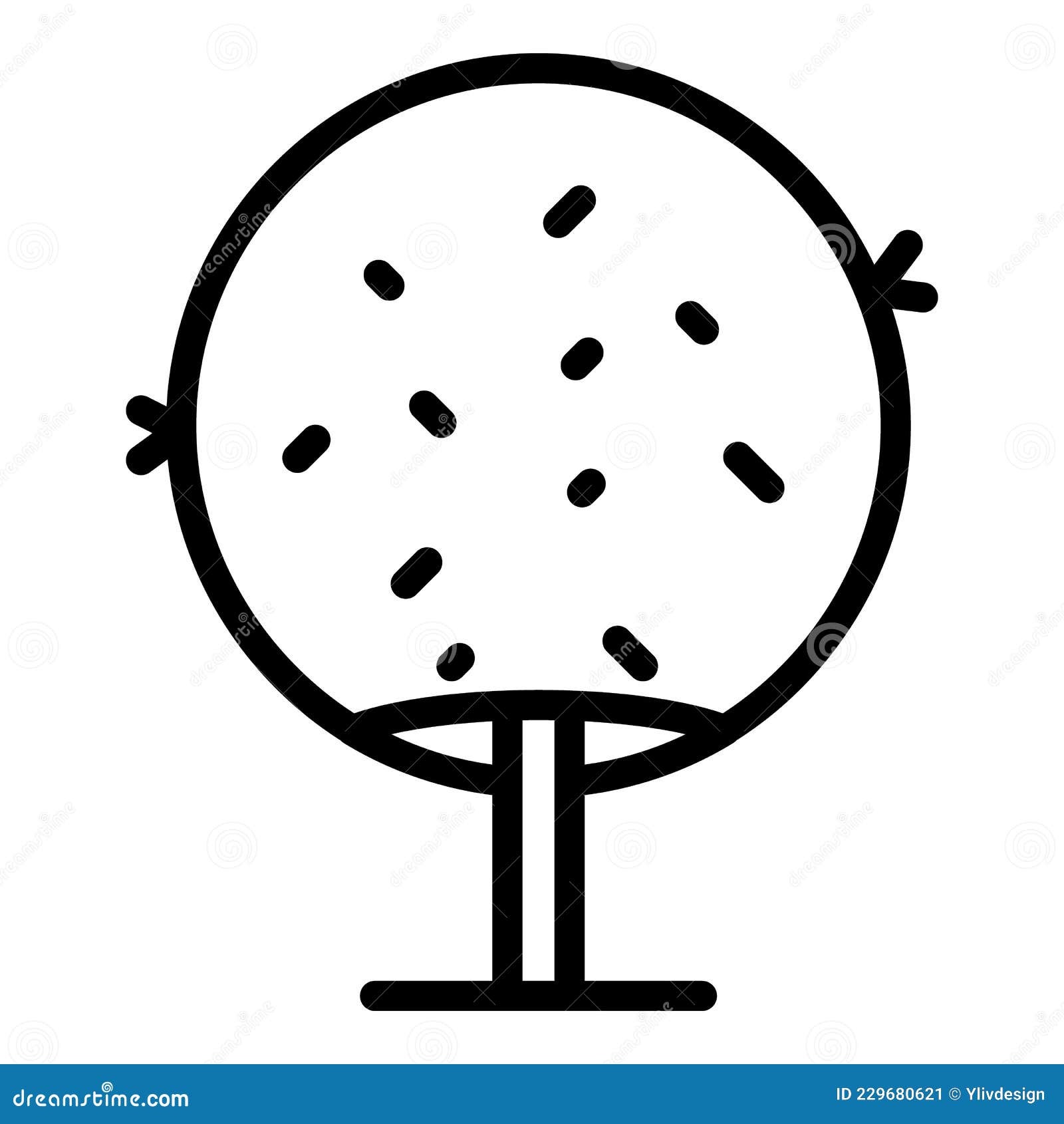 Trimming Shrub Icon Outline Vector. Garden Tree Stock Vector ...