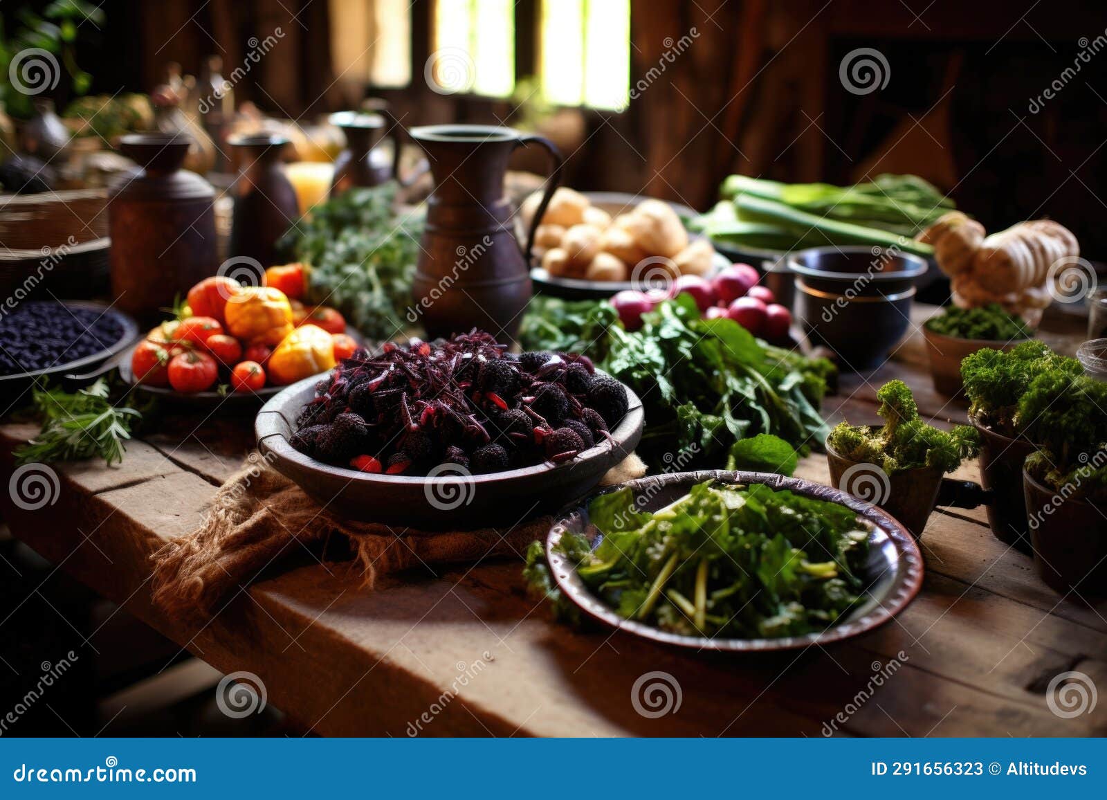 Trimmings of Traditional Solstice Feast on Table Stock Image - Image of ...