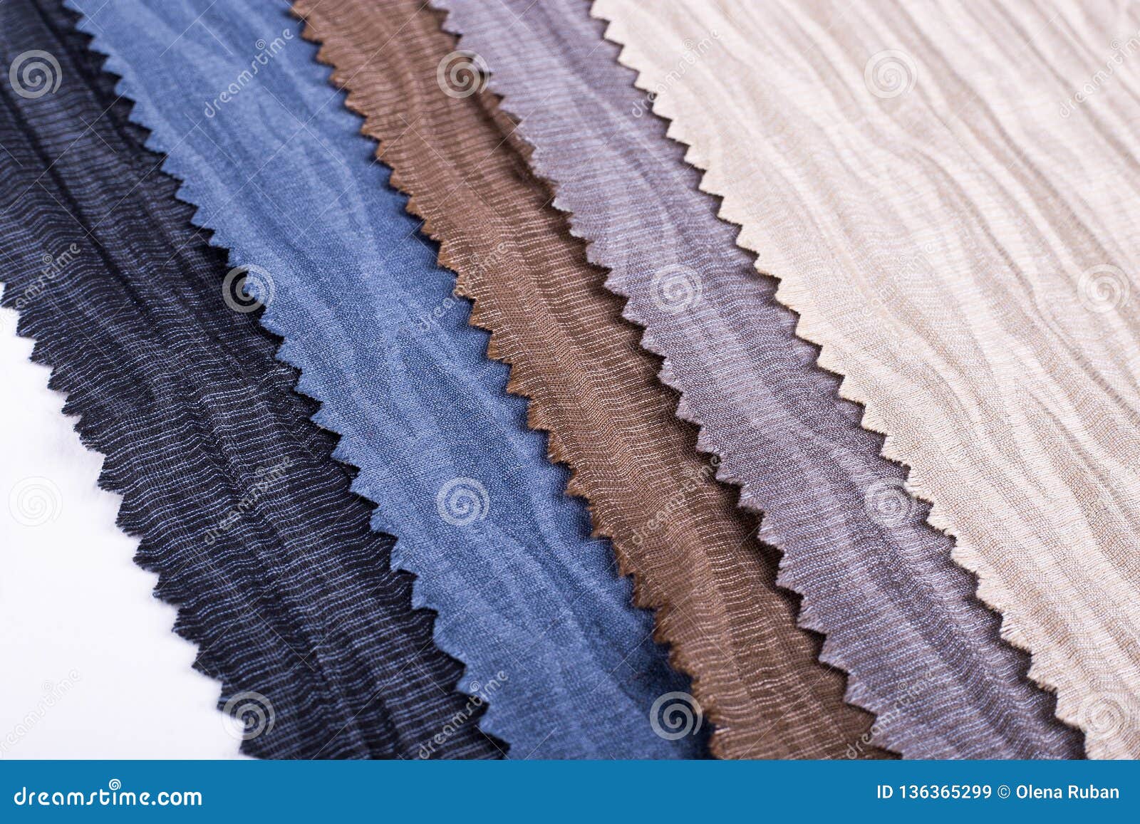 Trims of Fabric in Different Colors Stock Image - Image of decorative ...