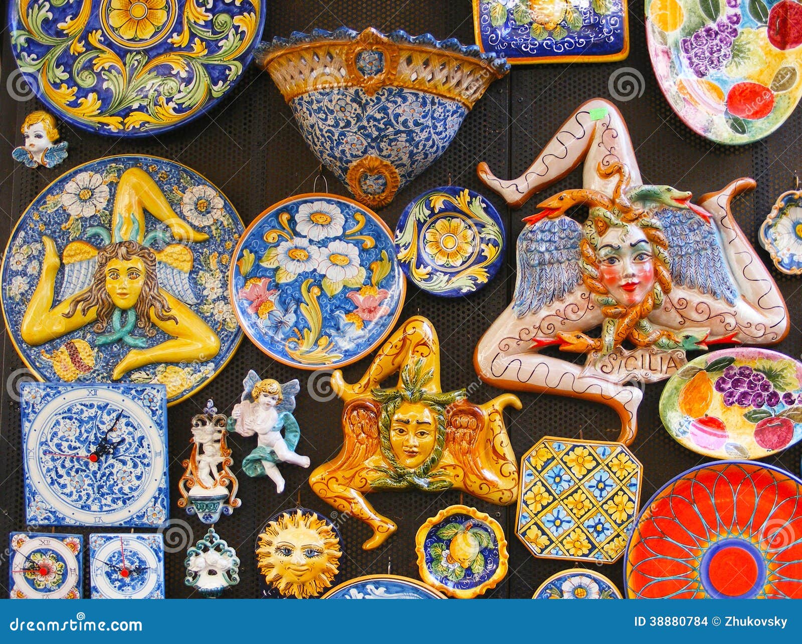 The Trinacria Symbol of Sicily Stock Photo - Image of heritage, angel ...