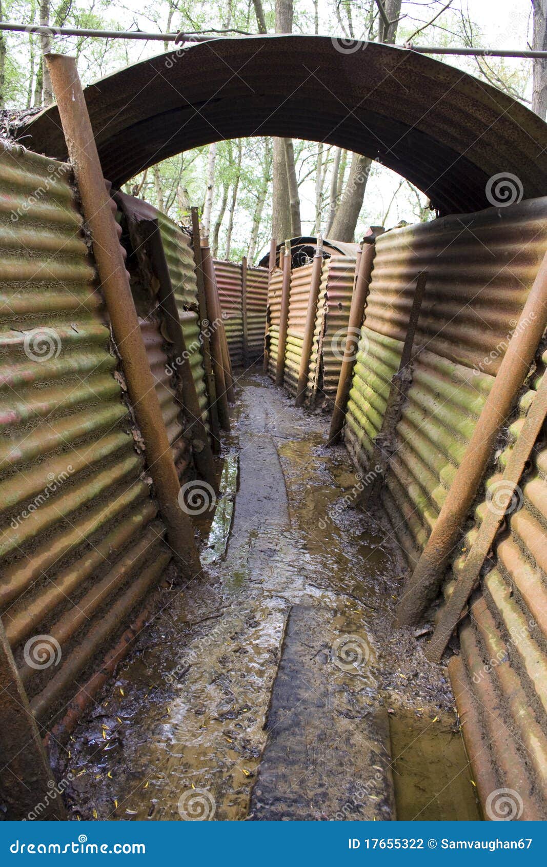 Trincea Conservata Della Prima Guerra Mondiale Fotografia Stock ...