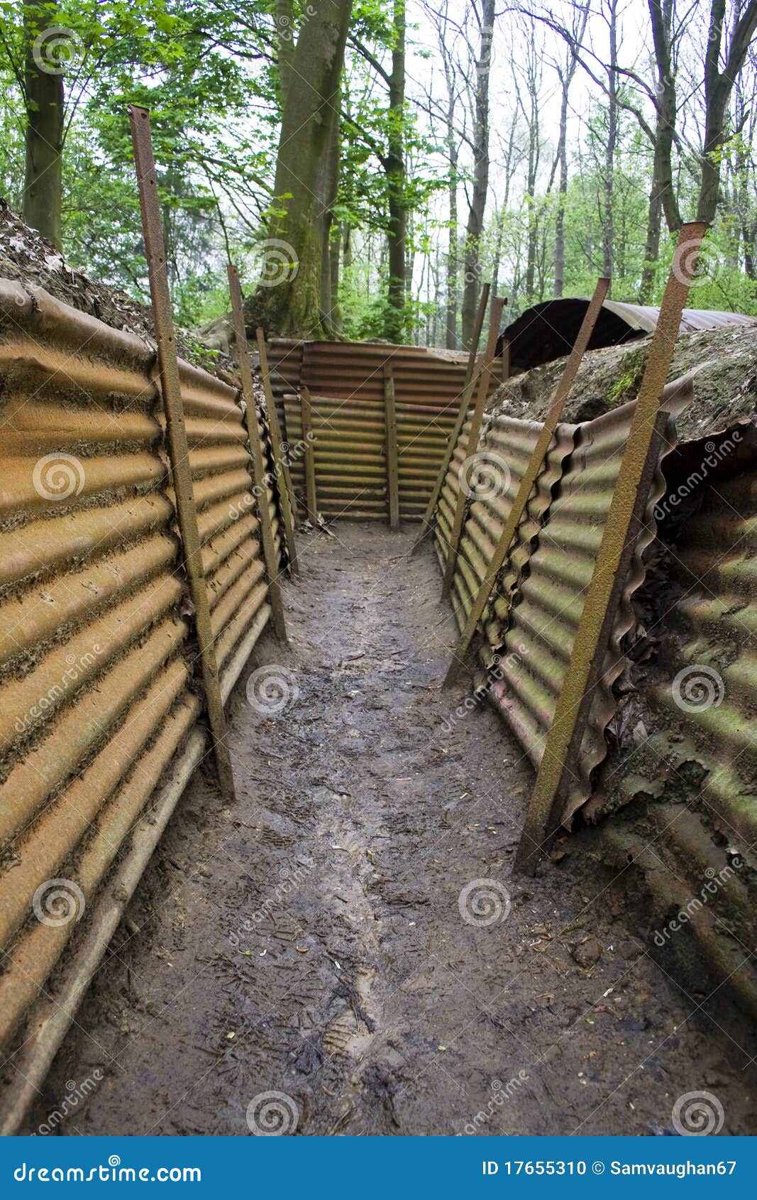 Trincee Conservate Della Prima Guerra Mondiale Fotografia Stock ...