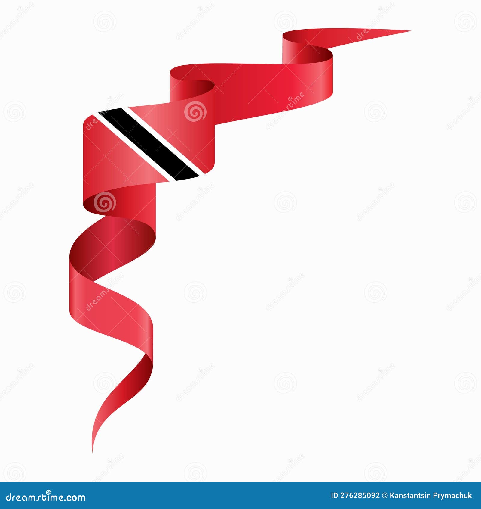 Trinidad and Tobago Flag Wavy Abstract Background. Vector Illustration ...