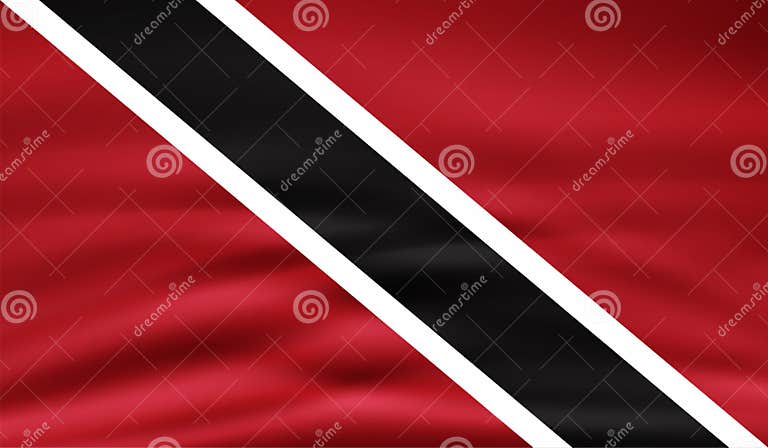 Trinidad And Tobago Vector Grunge Flag Isolated On White Background