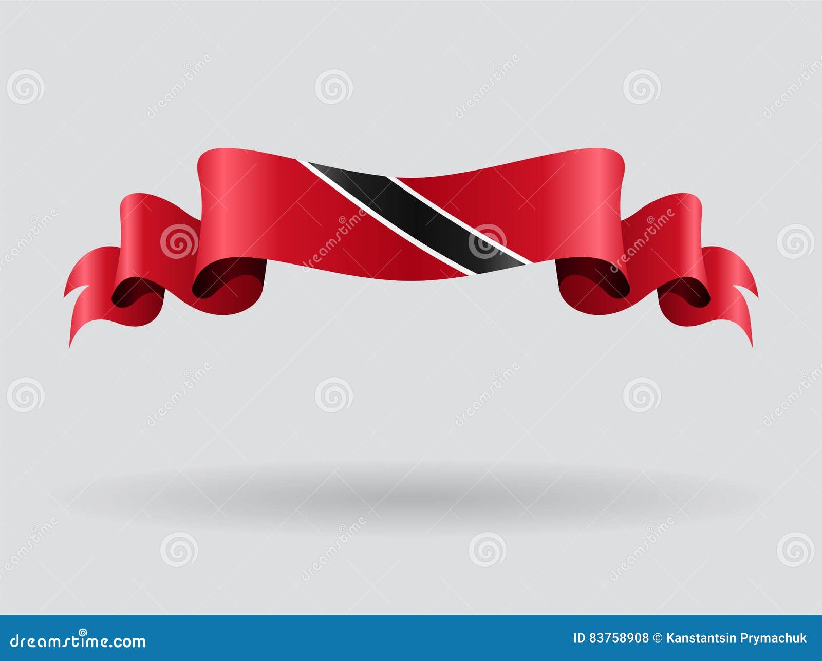 Trinidad and Tobago Wavy Flag. Vector Illustration. Stock Vector ...