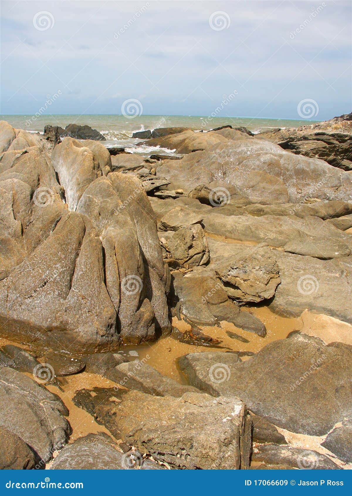 Trinity Beach - Queensland, Australia Stock Image - Image of rock ...
