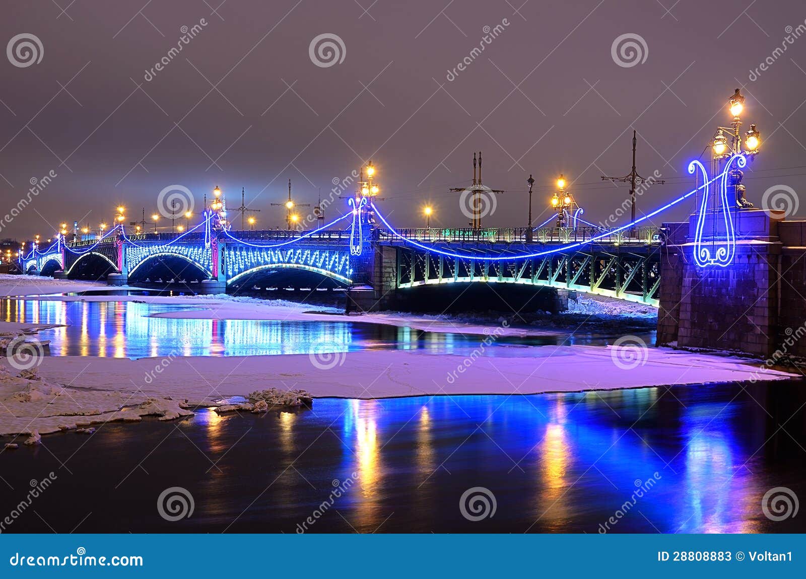 Trinity Bridge in St Petersburg, Russia Editorial Stock Photo - Image ...
